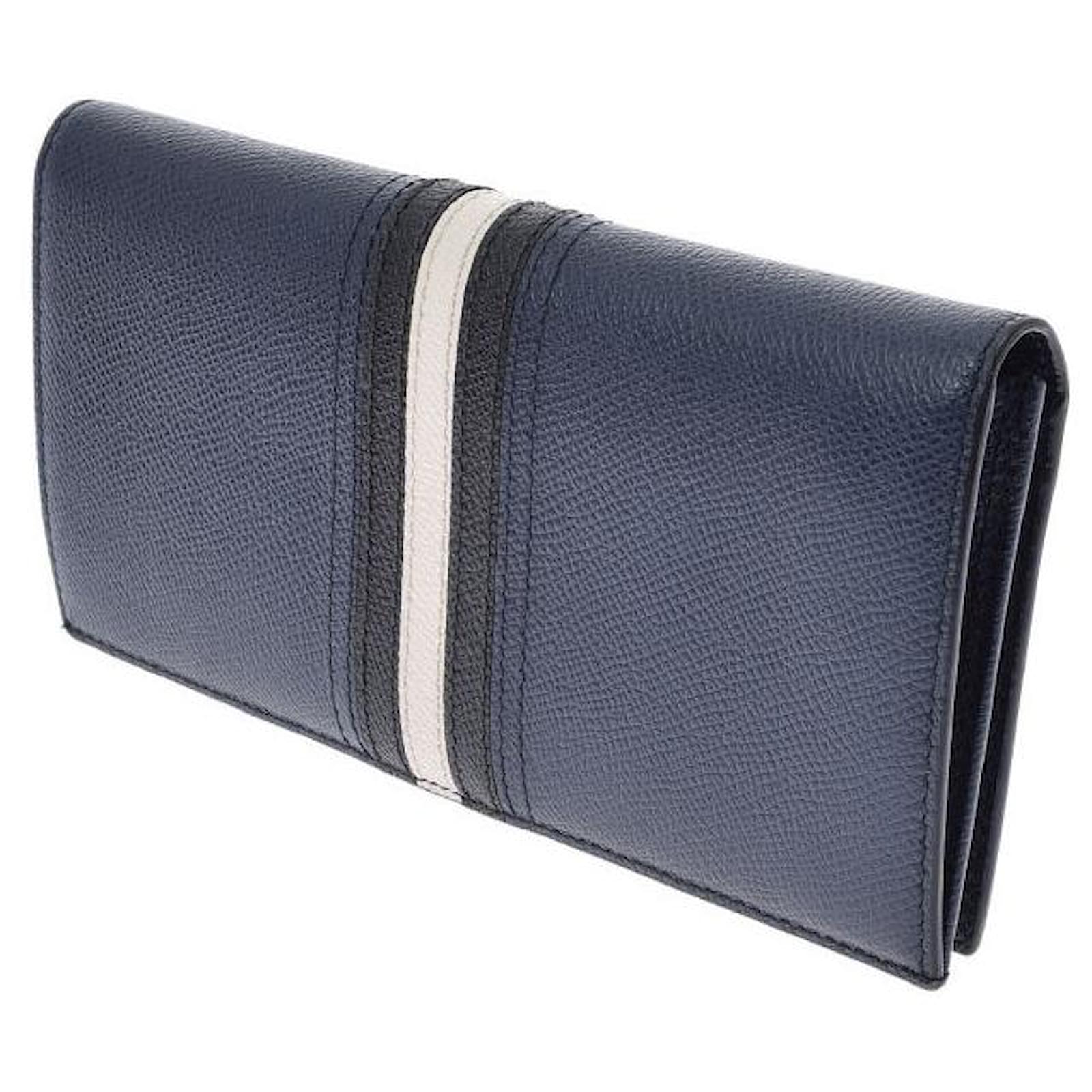 Bally Wallet Navy blue Leather ref.582405 - Joli Closet