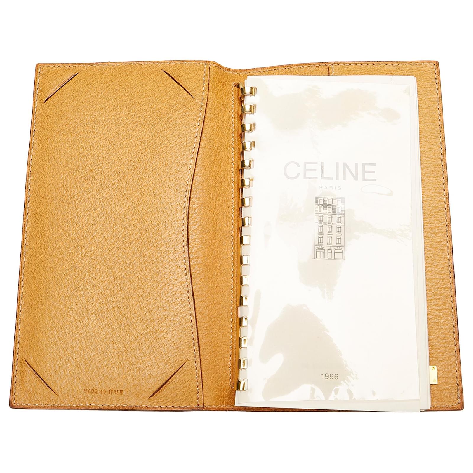 Céline Celine Brown Leather Notebook Cover Pony-style calfskin ref ...