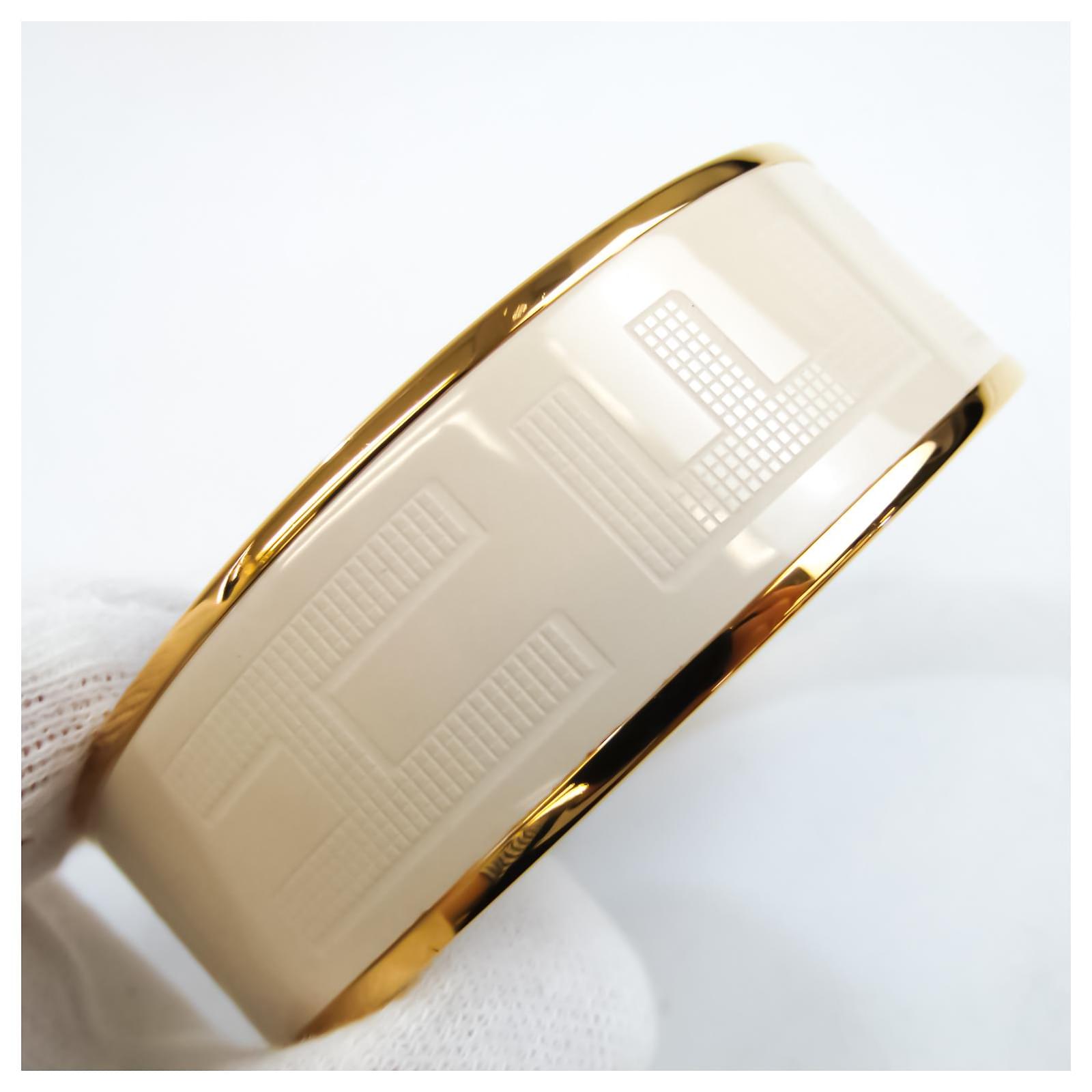 Hermès Hermes bracelet Cream Leather ref.584201 - Joli Closet