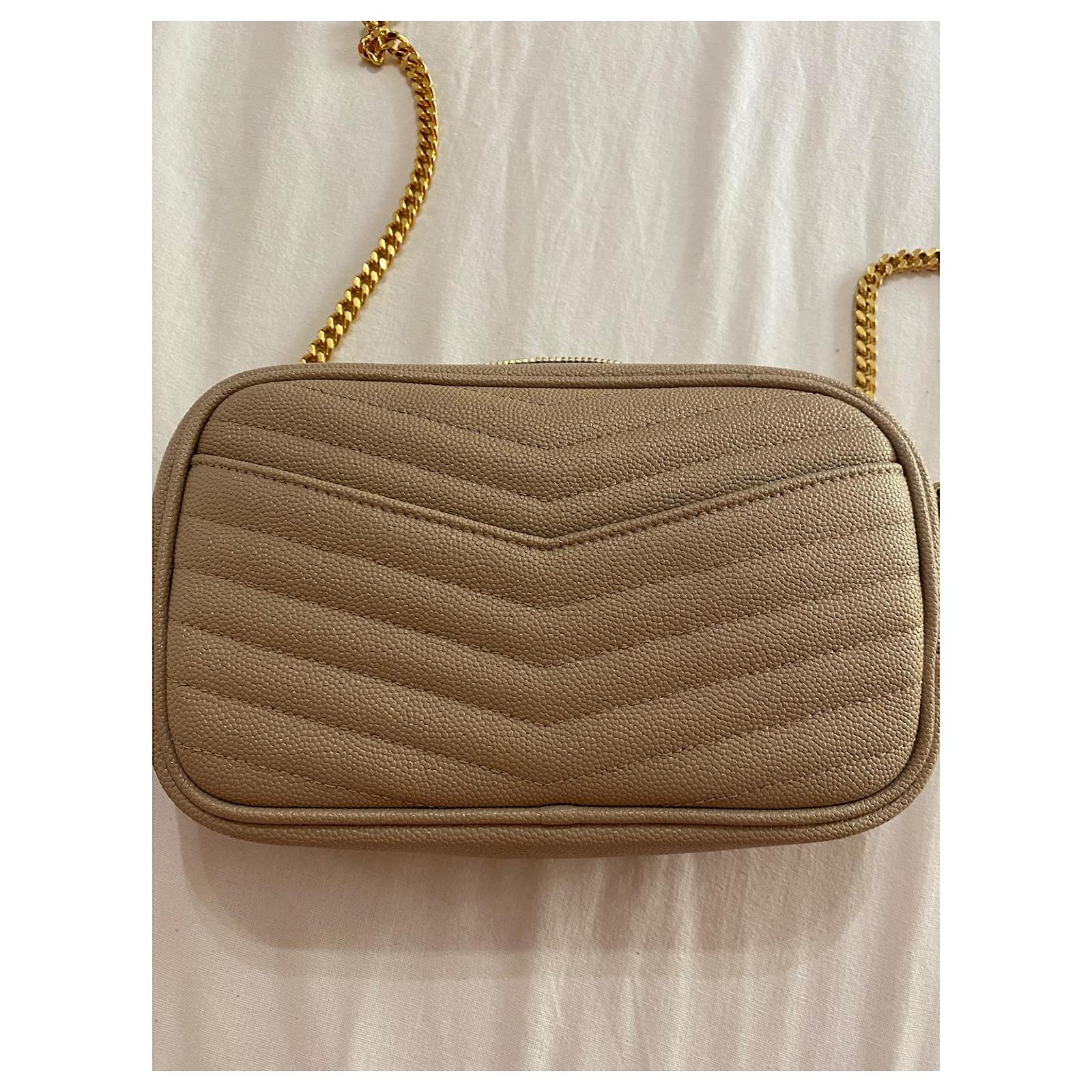 Saint Laurent Mini Lou Beige Pony-style calfskin ref.584980 - Joli Closet