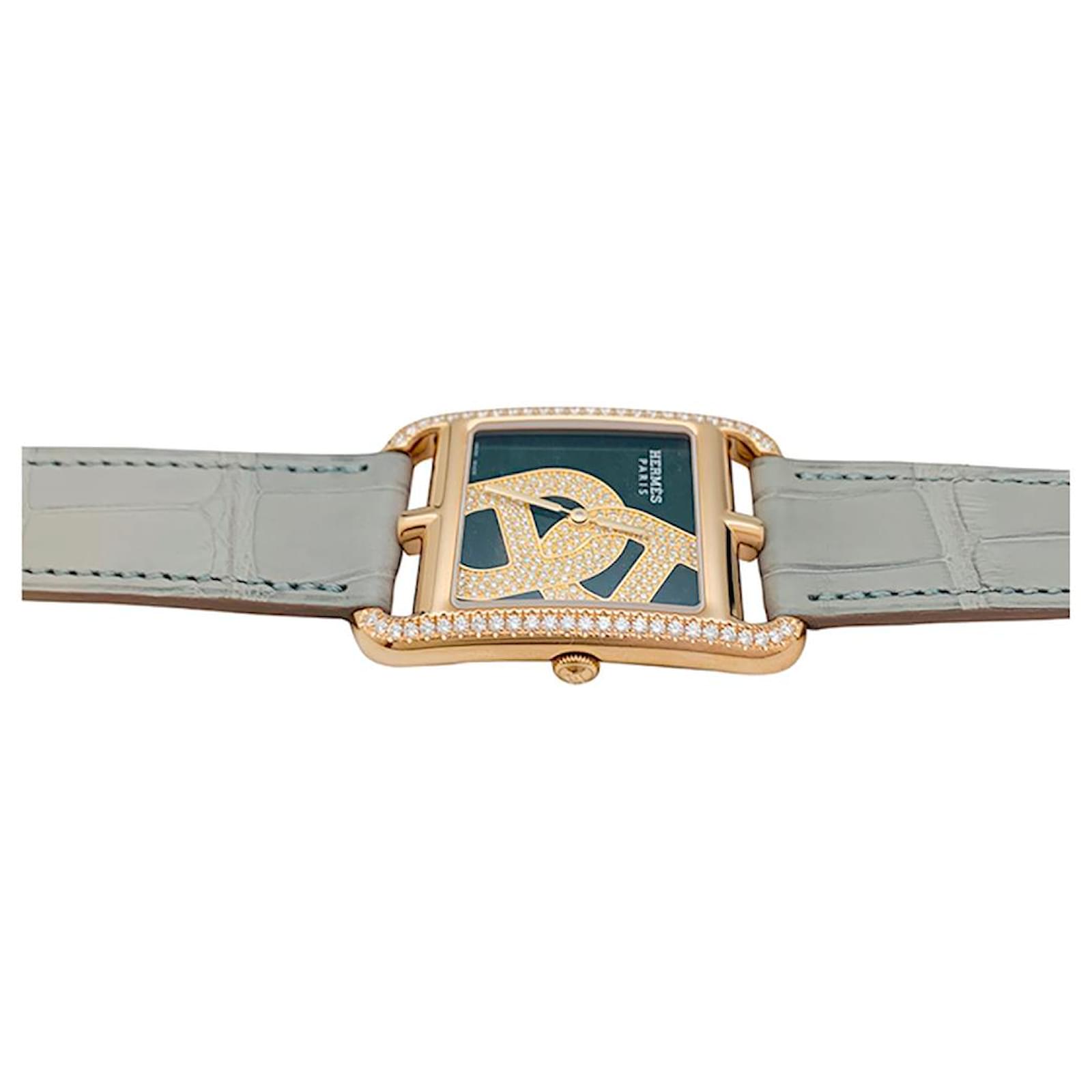 Chaîne d'ancre Hermès watch, "Cape Cod Jeweler Anchor Chain", Rose gold ...
