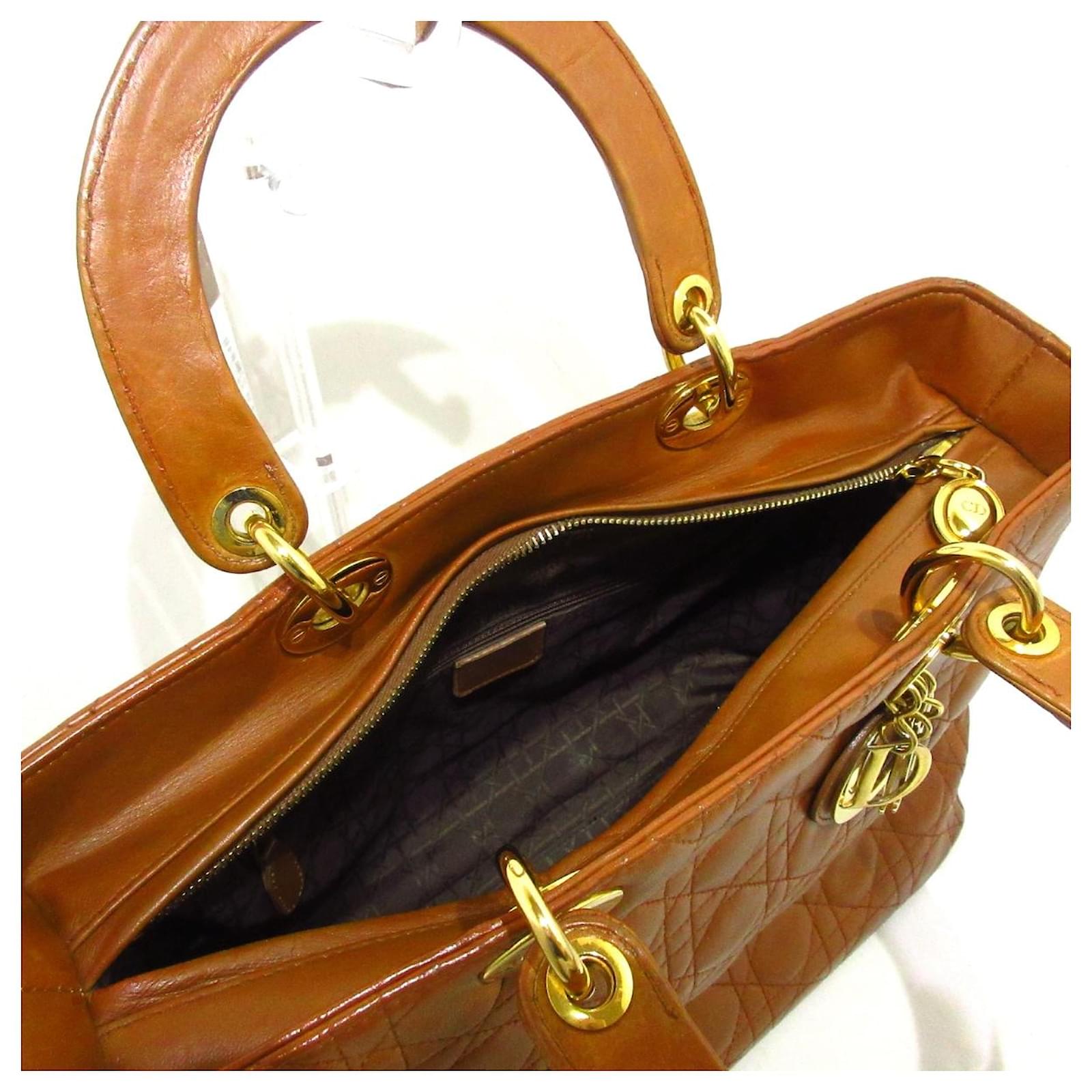 Dior Lady Dior Brown Leather ref.585654 - Joli Closet