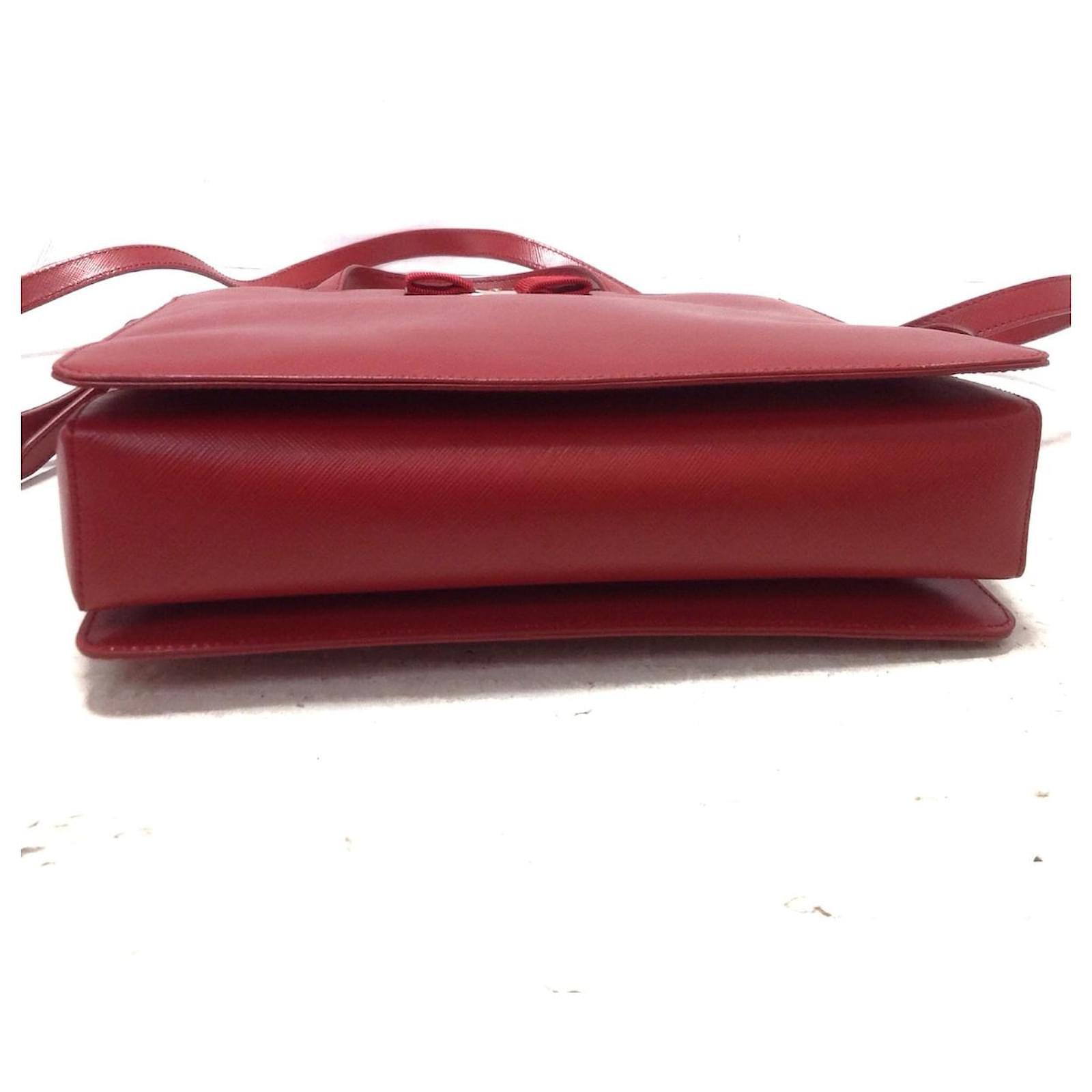Salvatore Ferragamo Tracy Red Leather ref.587423 - Joli Closet