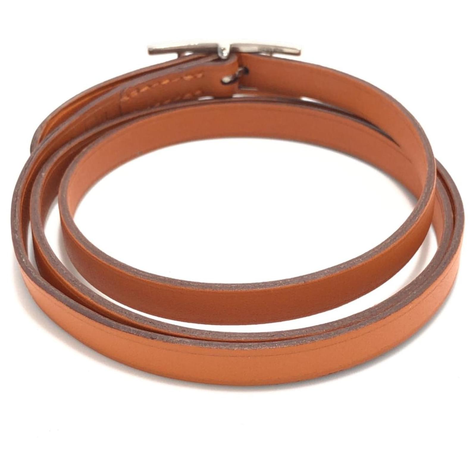 Hermès Hapi 3 Orange Leather ref.590101 - Joli Closet