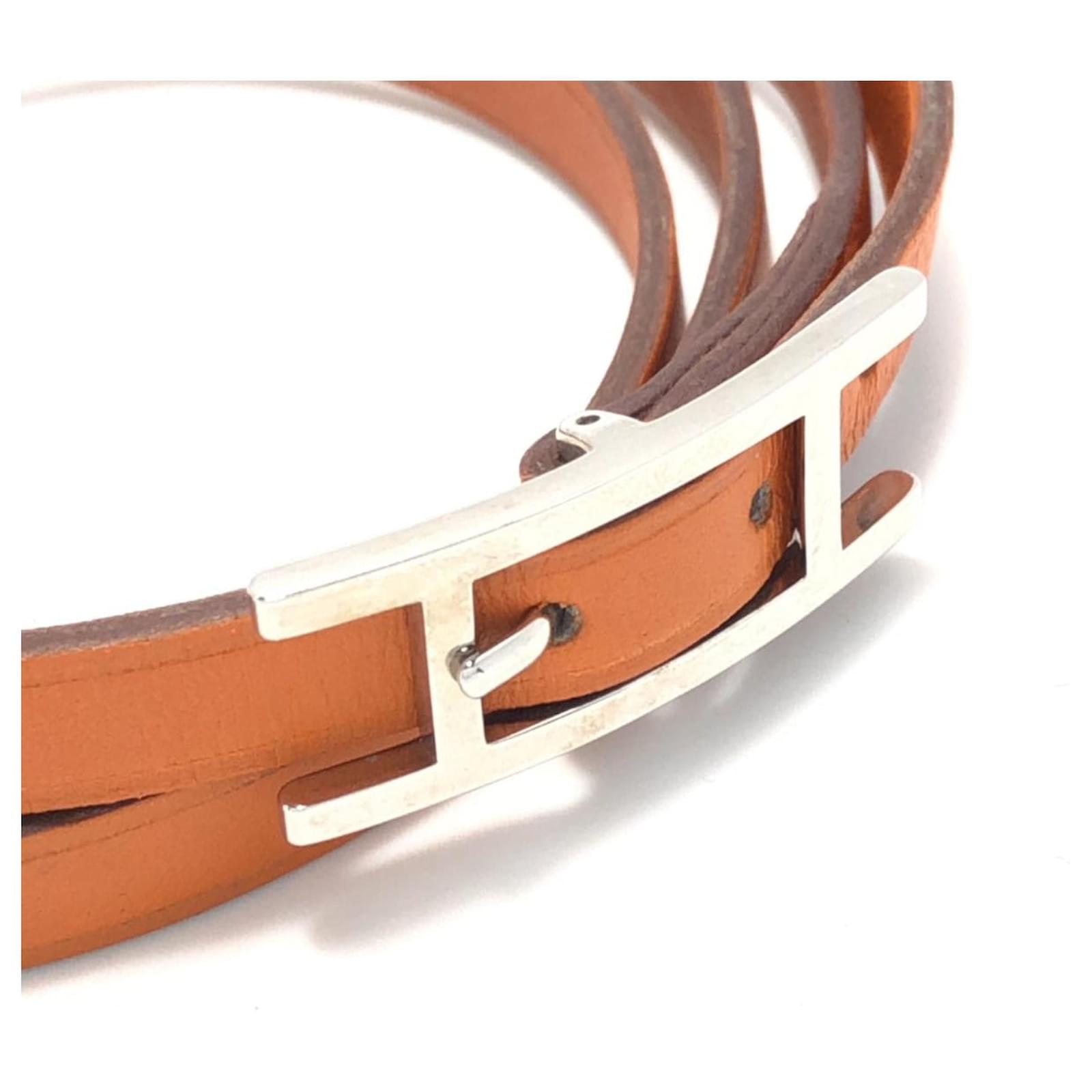 Hermès Hapi 3 Orange Leather ref.590101 - Joli Closet