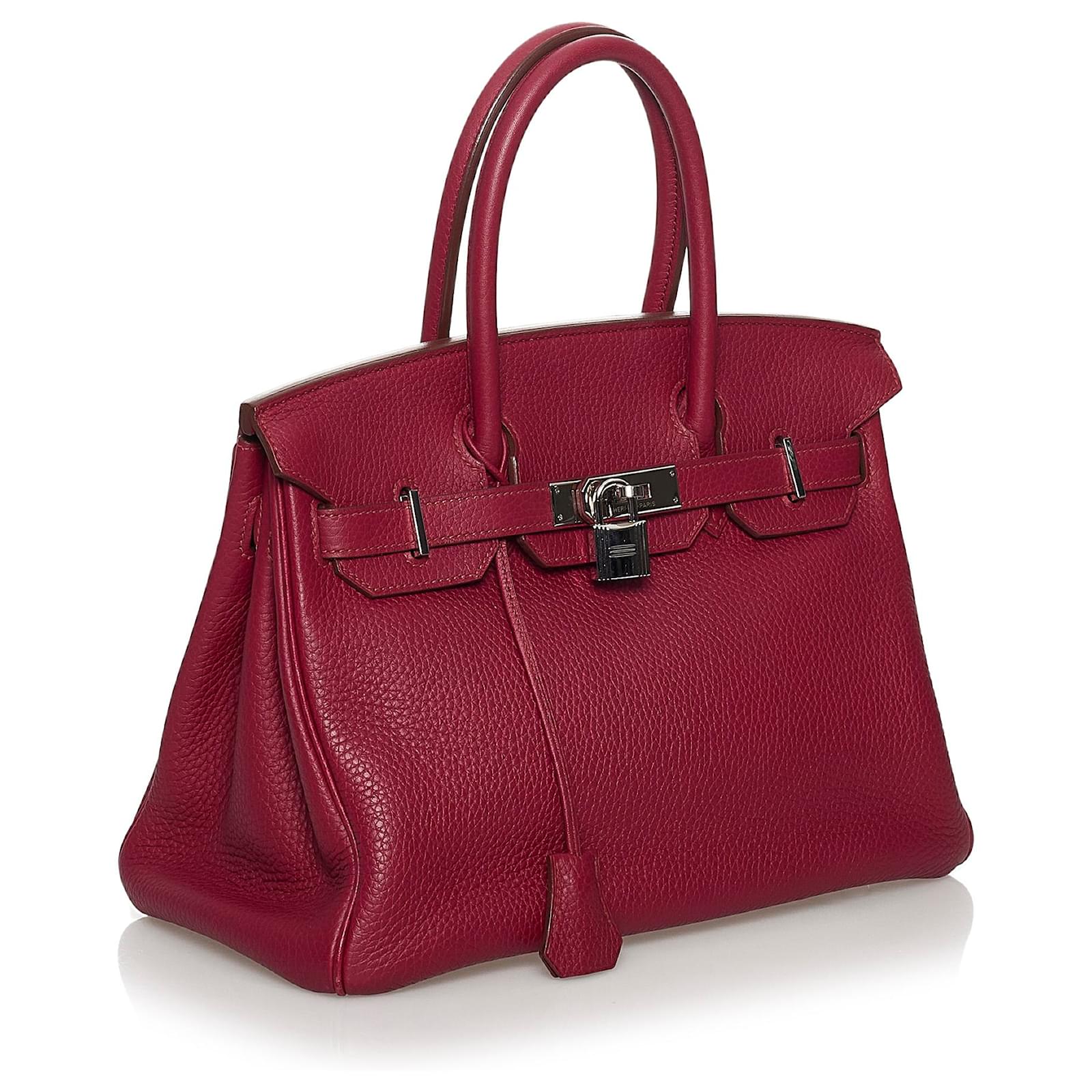 Hermès Hermes Red Birkin 30 Leather Pony-style calfskin ref.590193 ...