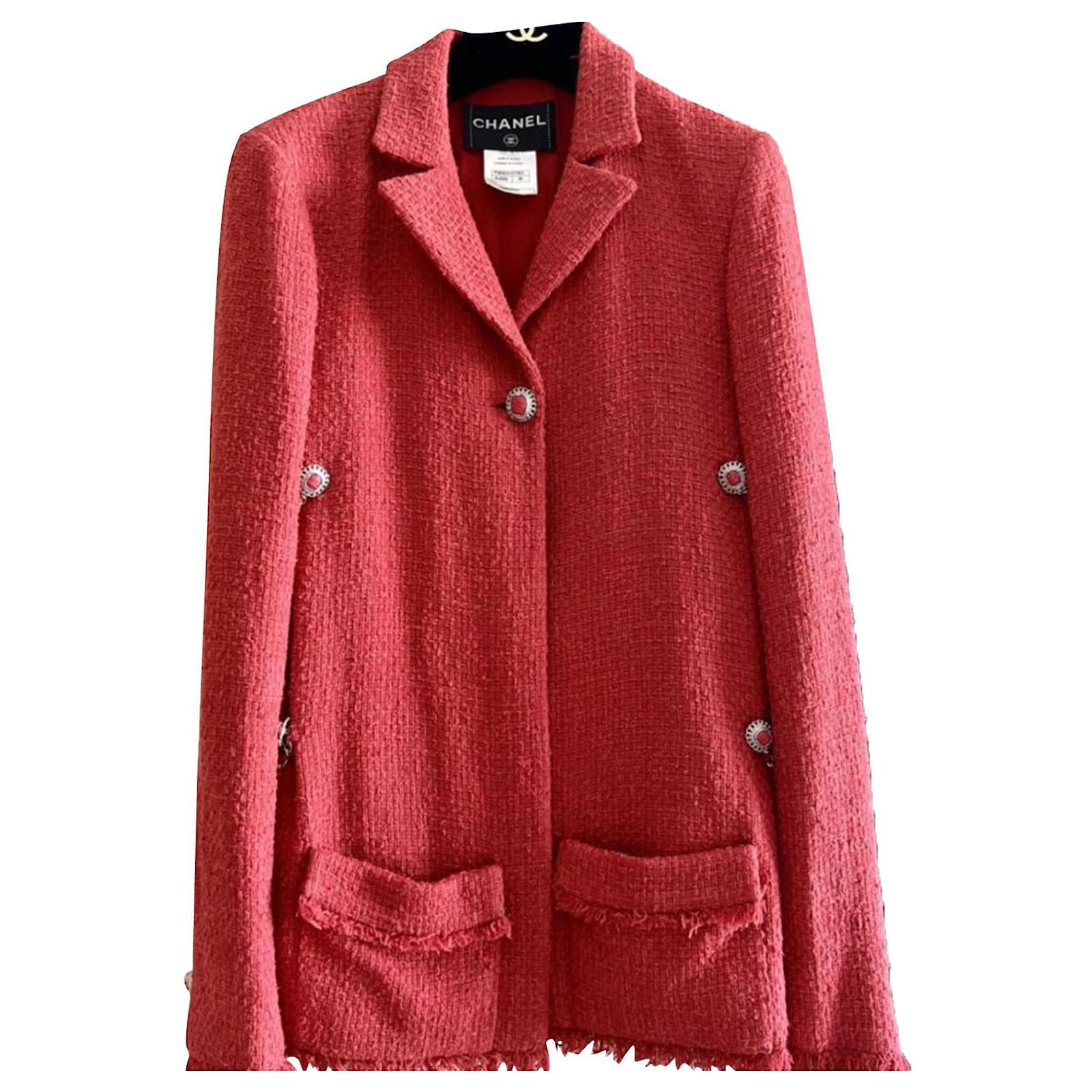 Chanel Jackets Red Cloth ref.590456 - Joli Closet