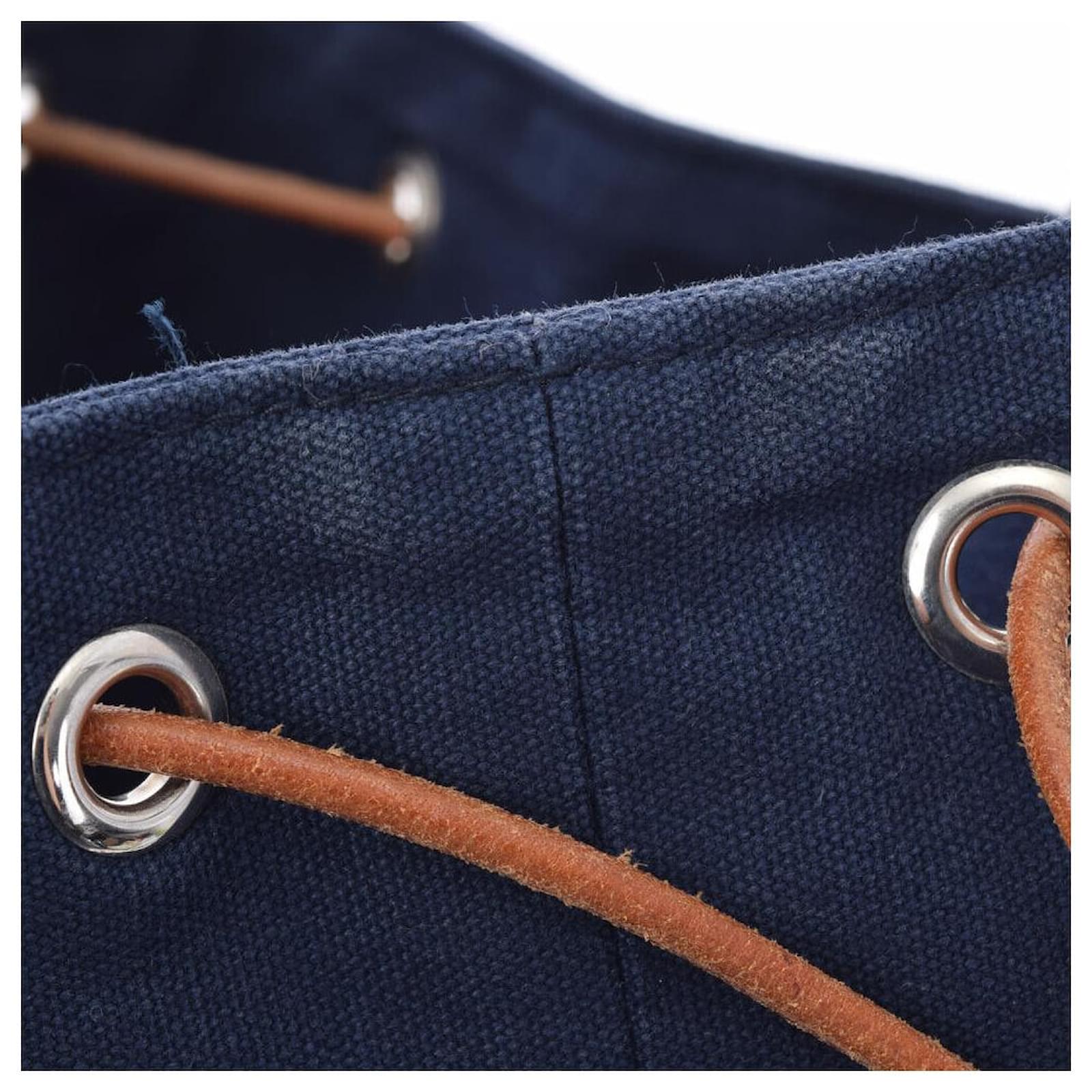 Hermès Polochon mimil Toile Bleu Marine ref.590937 - Joli Closet