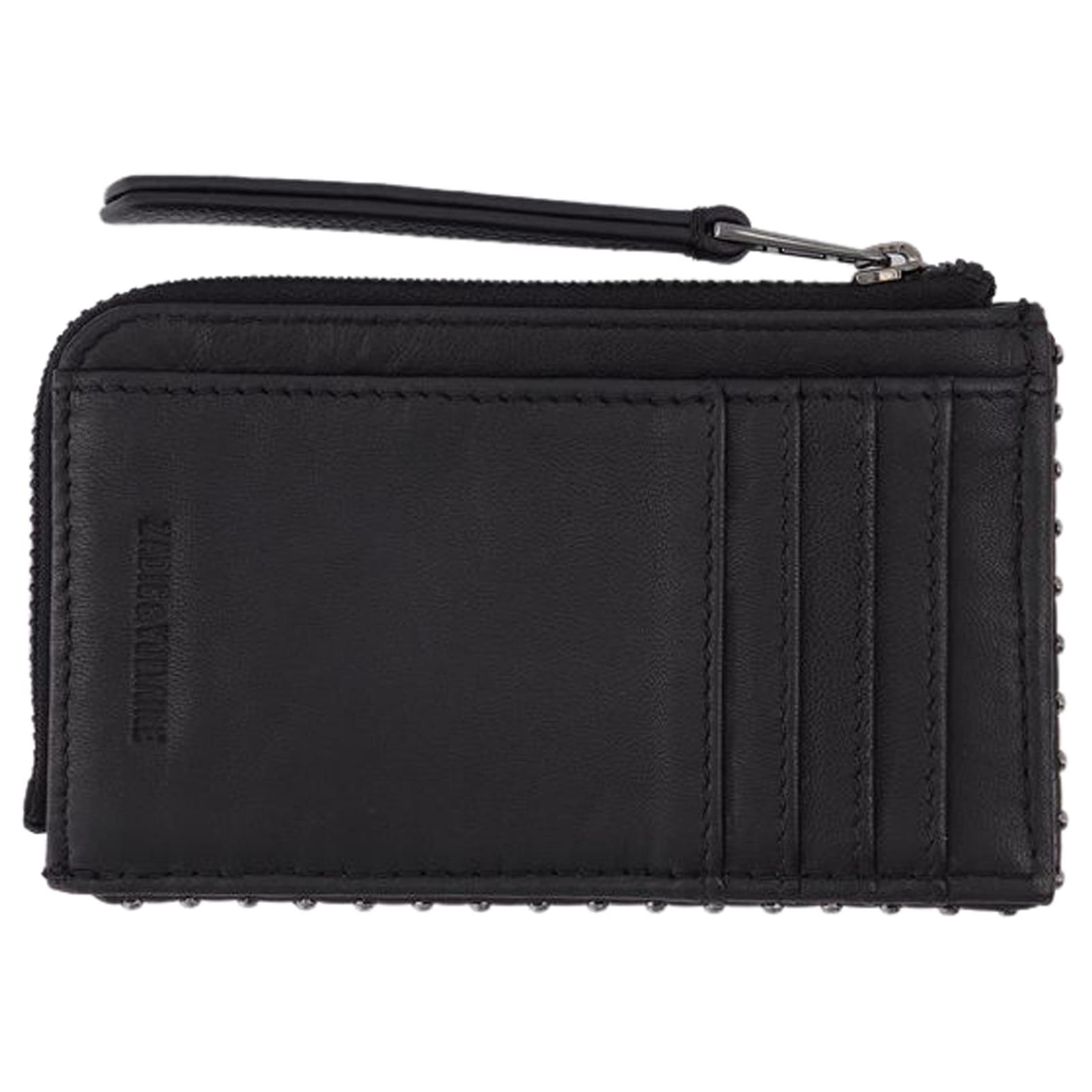 Zadig & Voltaire Zv Card Mat Scale in black leather ref.591013 - Joli ...