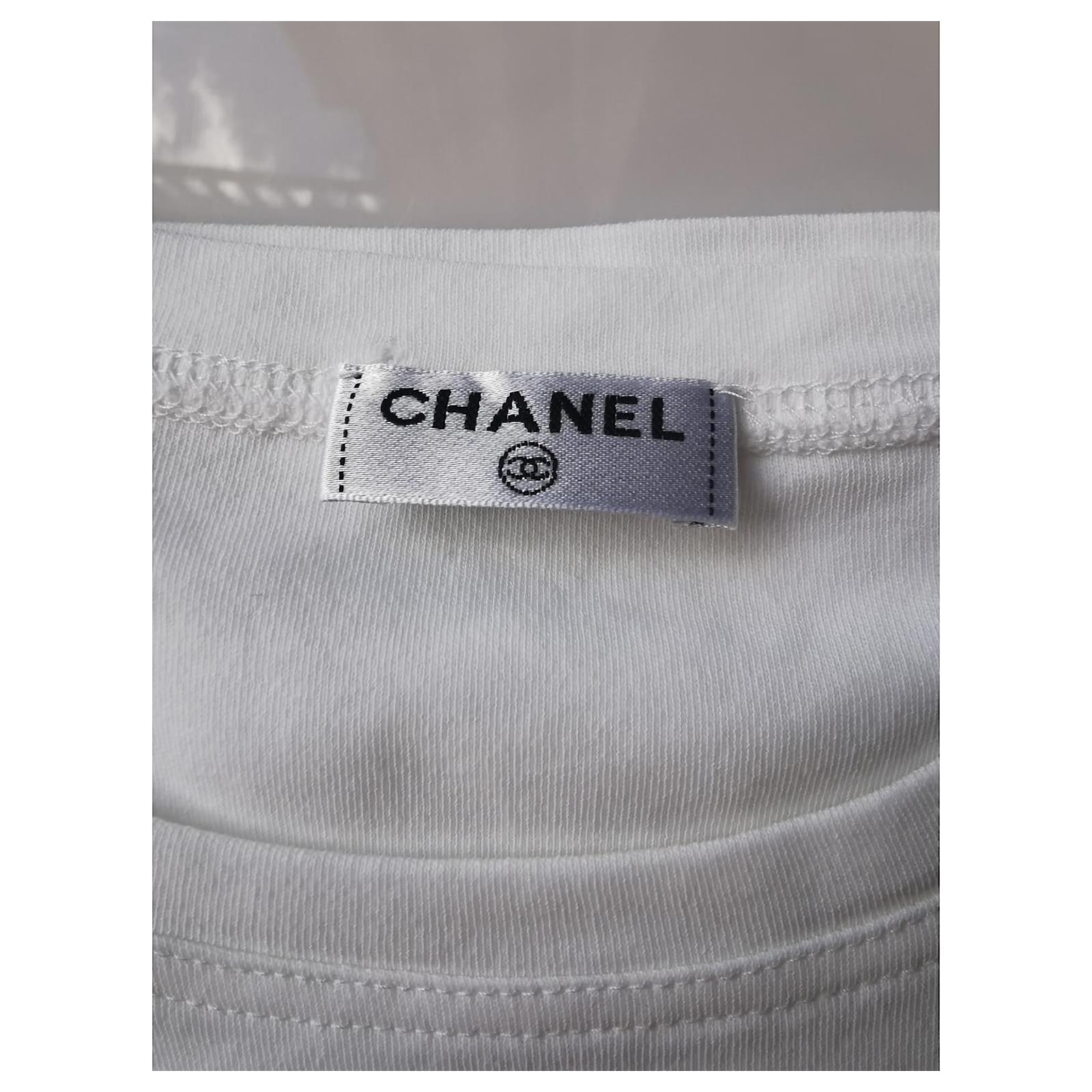Chanel top White Cotton ref.591638 - Joli Closet