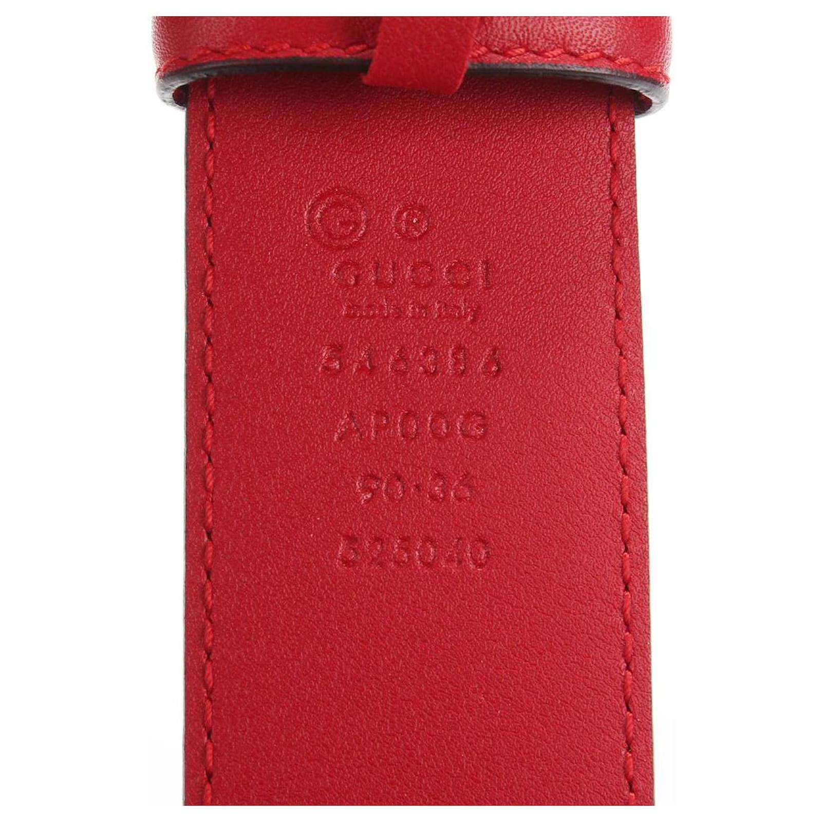 Gucci Interlocking G Leather Belt Red Pony-style calfskin ref.592423 ...