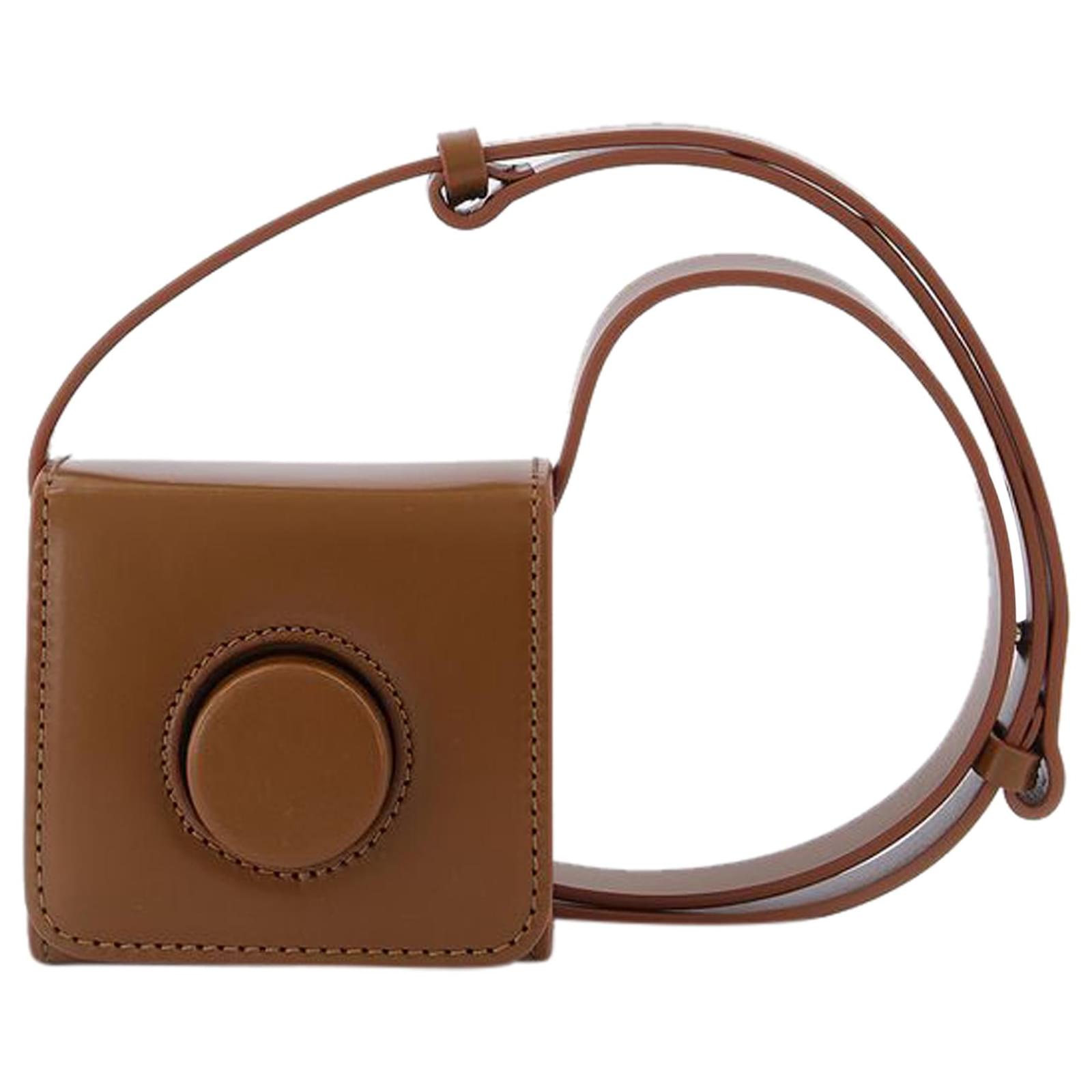 Lemaire Mini Camera Bag in Brown Leather ref.592588 - Joli Closet