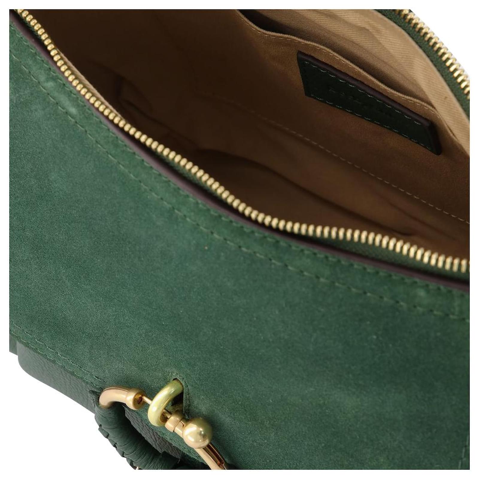 See by Chloé Joan Hobo Bag in Deep Green Marble Leather Grey ref.594216 ...