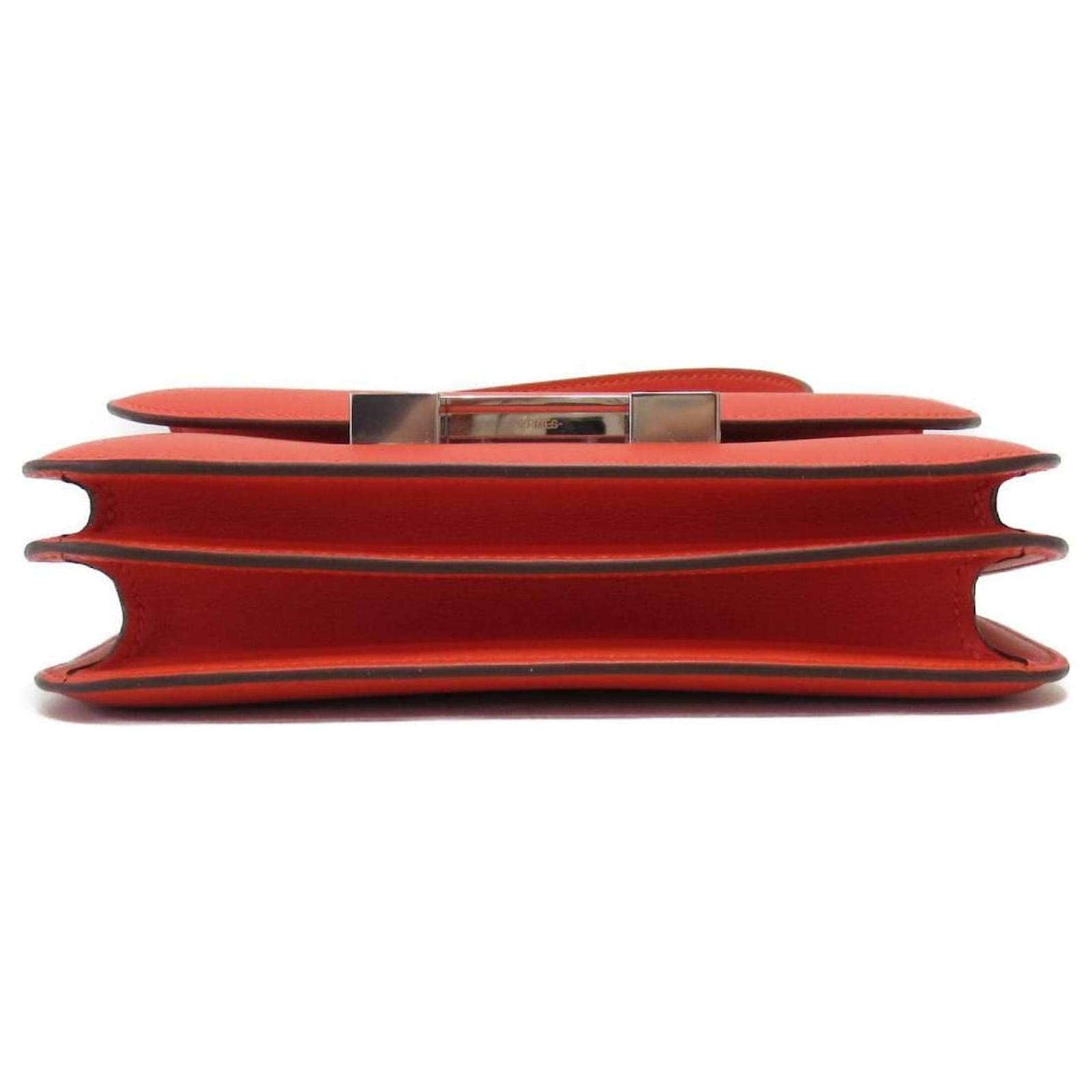 Hermès 2021 Swift Marble Mini Constance 18 Orange Leather ref.595430 ...