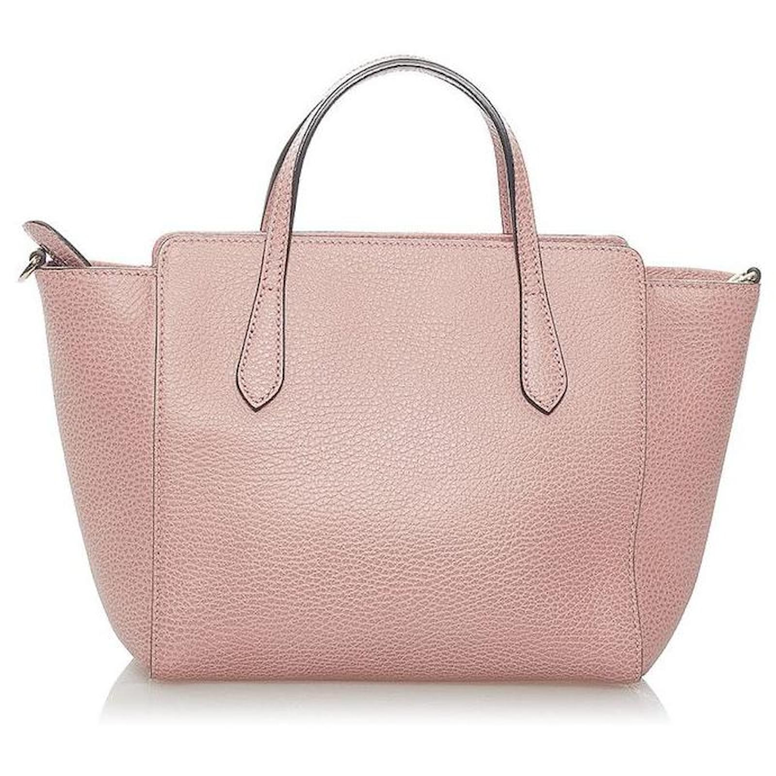 Gucci Swing Leather Handbag Pink ref.596132 - Joli Closet
