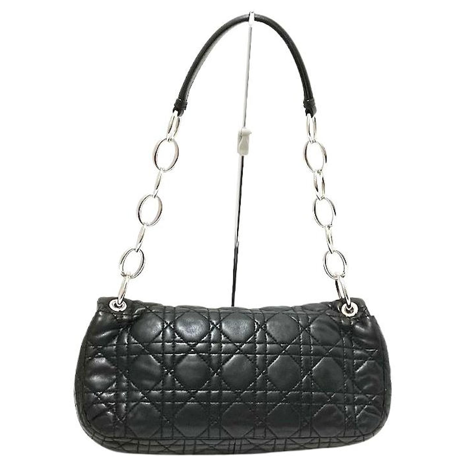 Dior Cannage stitch Black Leather ref.596200 - Joli Closet