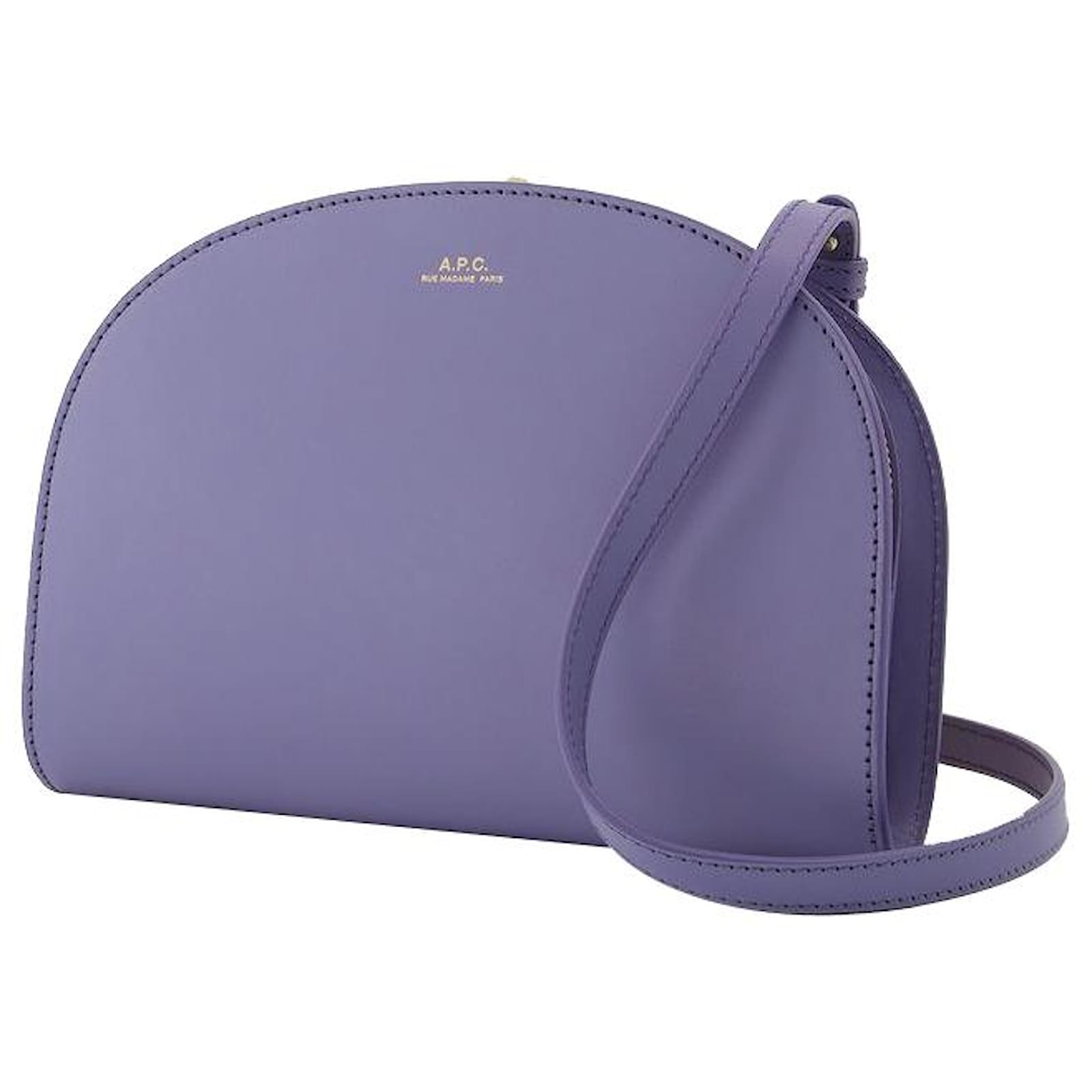 Apc Demi Lune Clutch in Purple Leather ref.596692 - Joli Closet