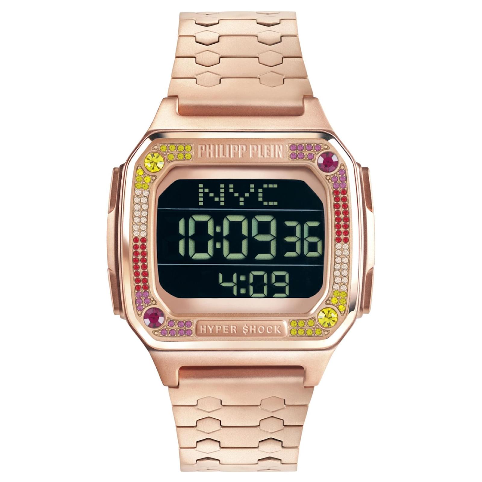 Philipp Plein Hyper $hock Digitaluhr Pink ref.596948 - Joli Closet