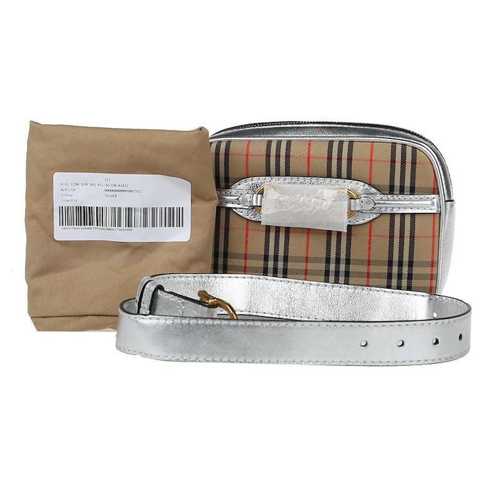 Burberry Umhängetasche mit House Check-Muster und Lederbesatz Braun ...