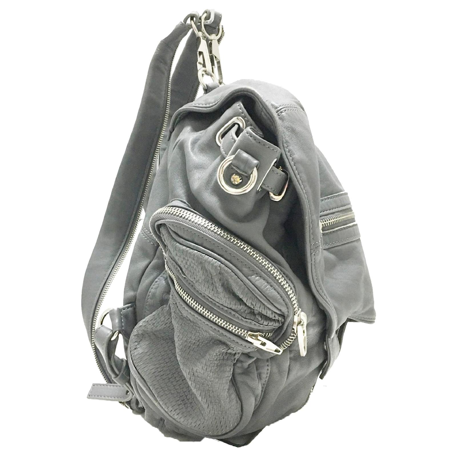 Alexander Wang Gray Marti Leather Backpack Grey ref.601559 Alexander Wang Gray Marti Leather Backpack Grey ref.601559