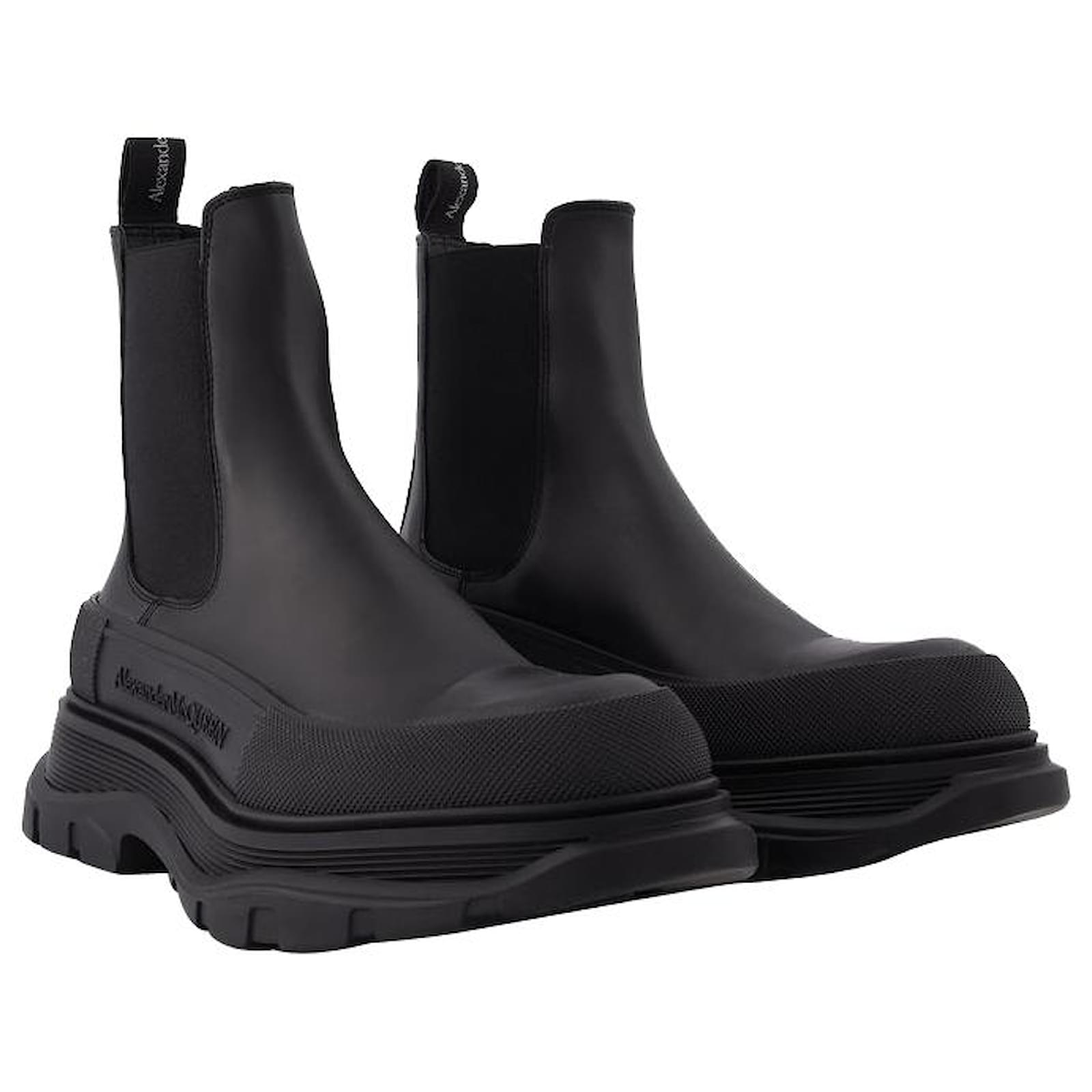 Alexander Mcqueen Tread Slick Boots in Black Leather ref.602563 - Joli ...