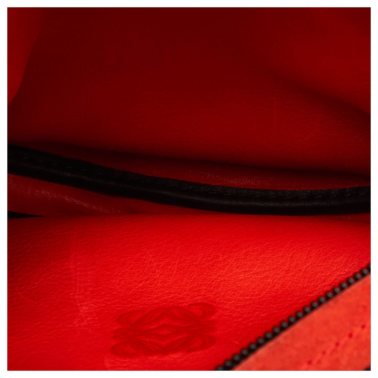 Loewe Red Suede Crossbody Bag Leather Pony-style calfskin ref.603058 ...