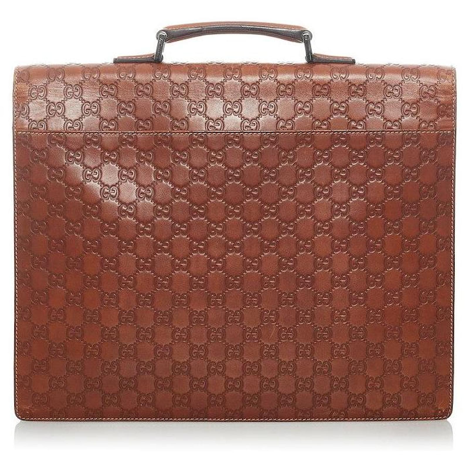 Guccissima Leather Briefcase Brown ref.603851 - Joli Closet