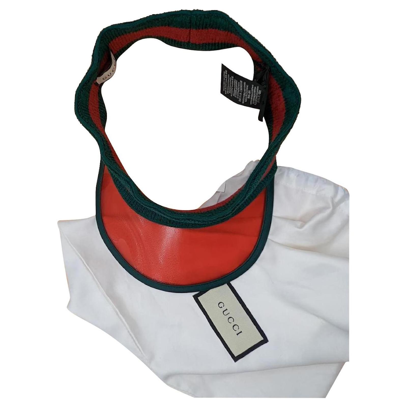 Gucci Visor hat Red Cotton ref.605441 - Joli Closet