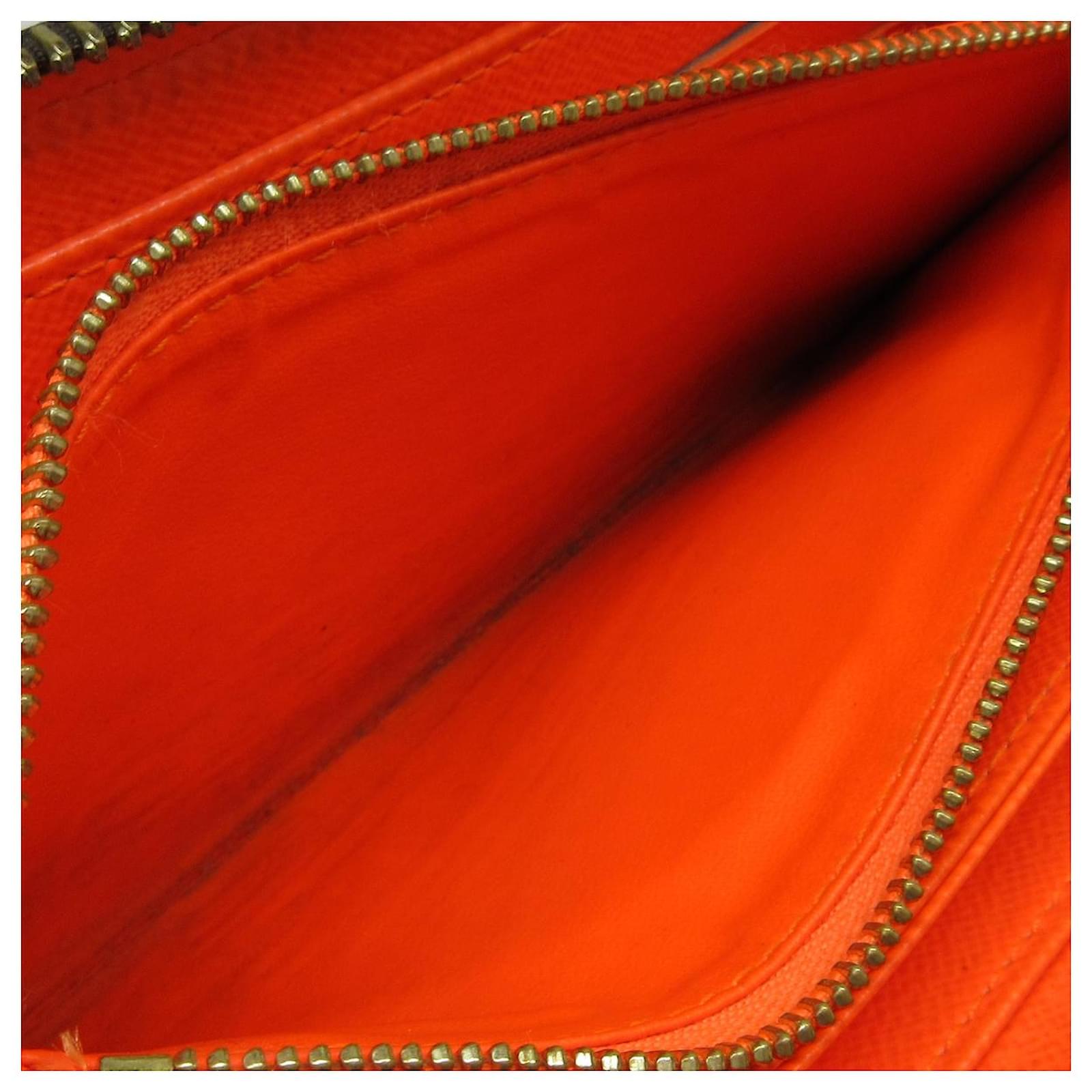 Louis Vuitton Zippy Geldbörse Orange Leder ref.605967 - Joli Closet