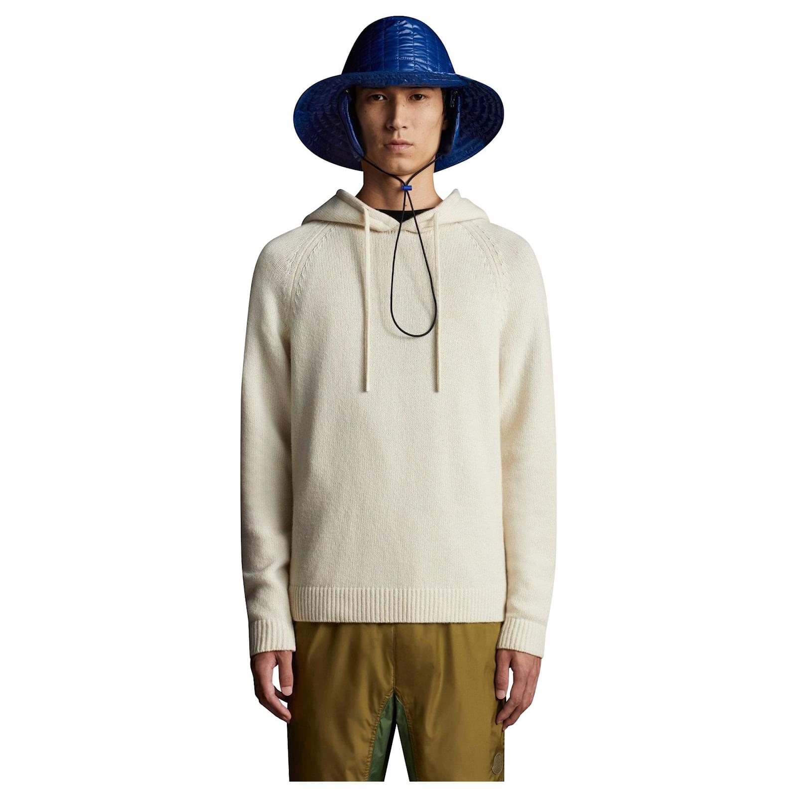 Moncler Genius - Pull capuche Ligne 2 Moncler 1952 Yellow Cashmere Wool ...