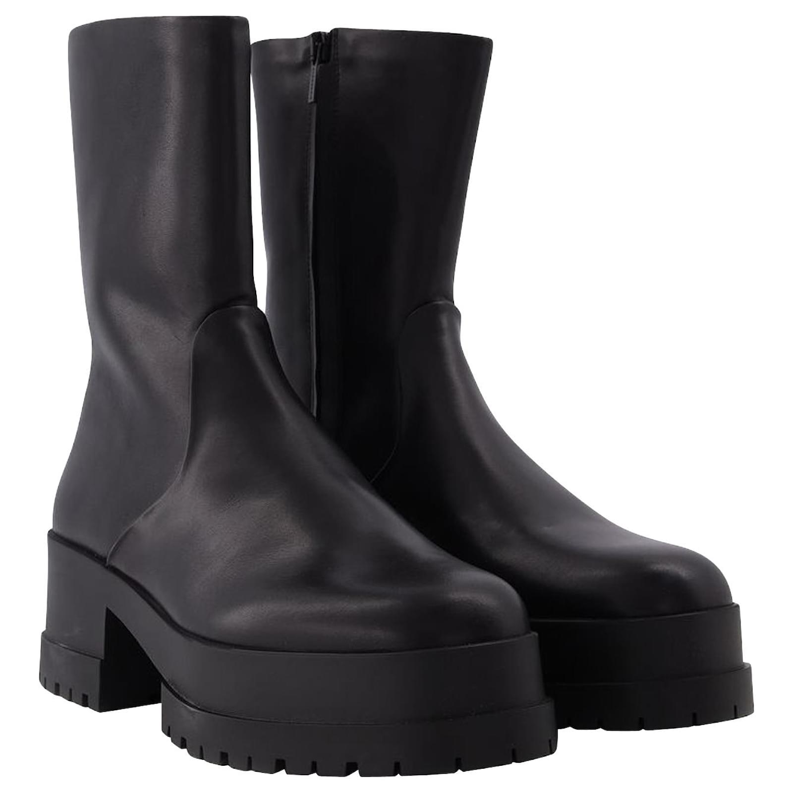 Robert Clergerie Wilmer Boots in Black Leather ref.607042 - Joli Closet