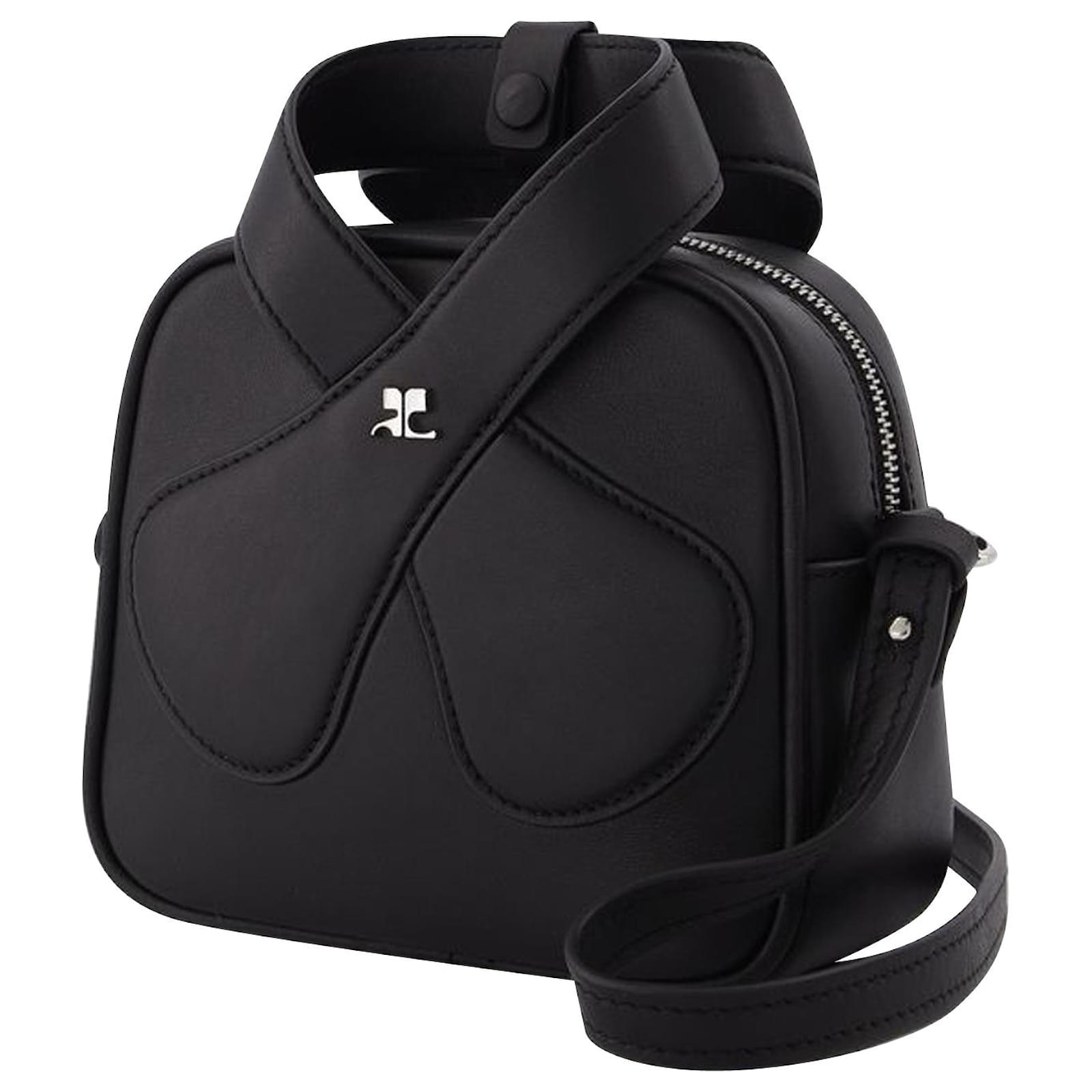 Courreges Leather Loop Bag en cuir noir ref.608375 - Joli Closet