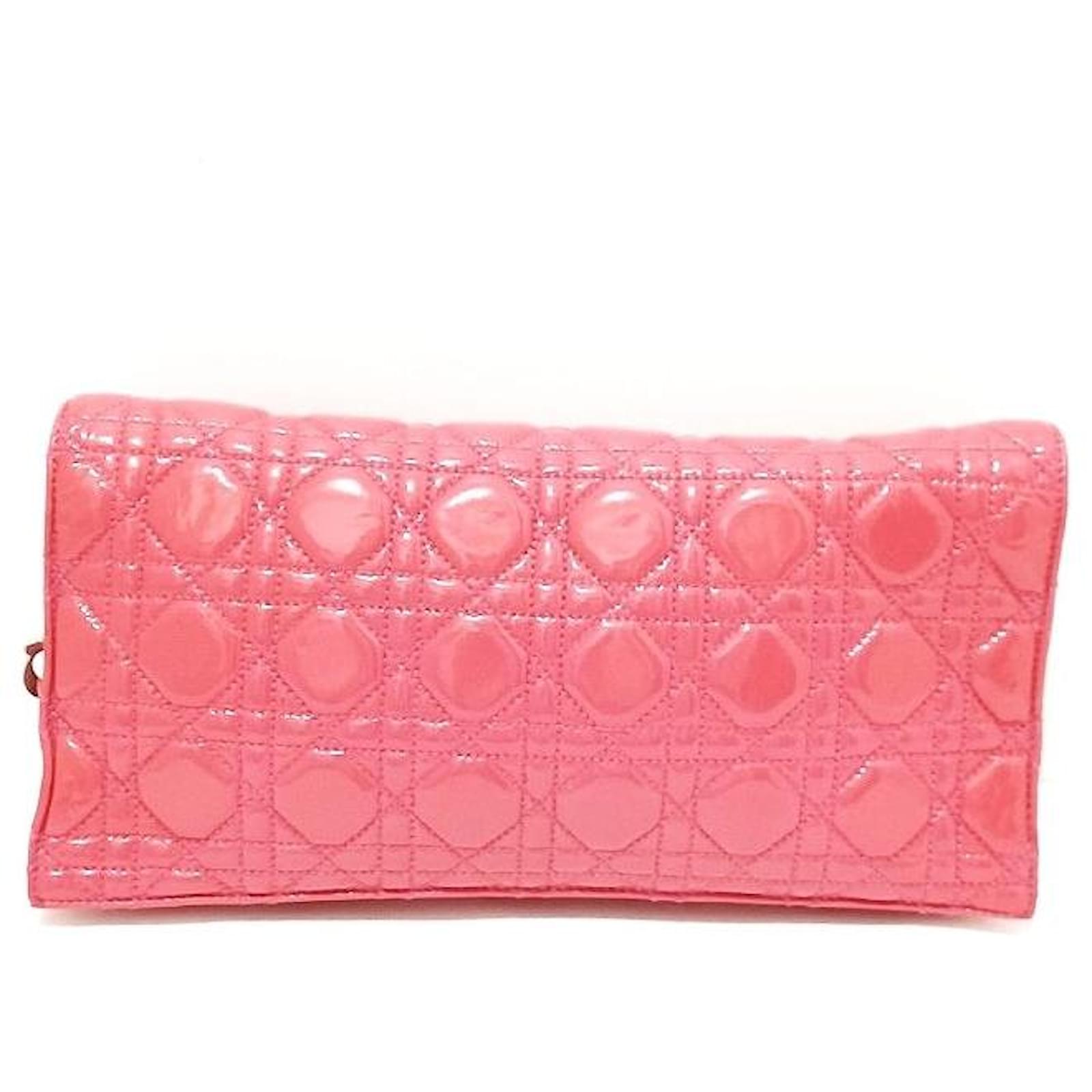 Dior Cannage stitch Pink Patent leather ref.609160 - Joli Closet
