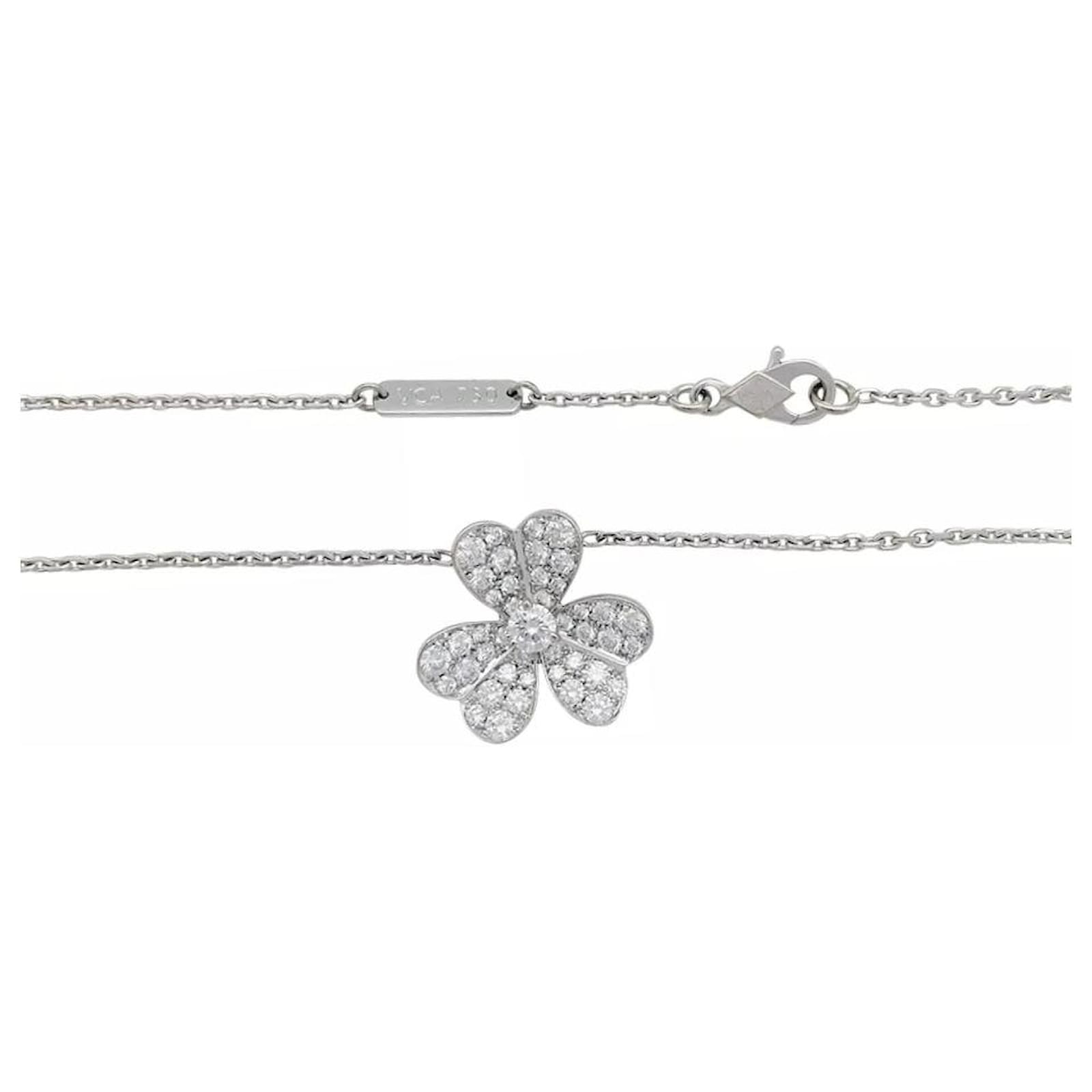 Colar "Frivole" Van Cleef & Arpels em ouro branco e diamantes. ref ...