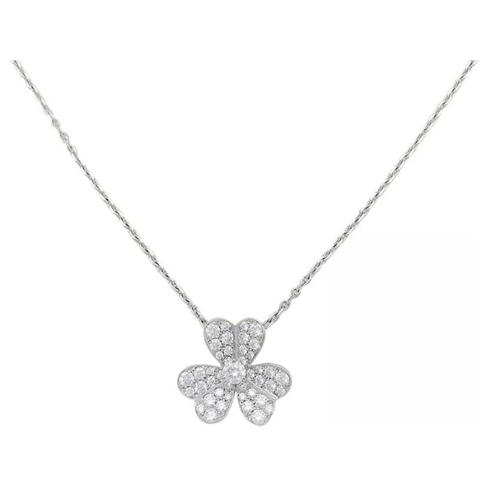 Colar "Frivole" Van Cleef & Arpels em ouro branco e diamantes. ref ...