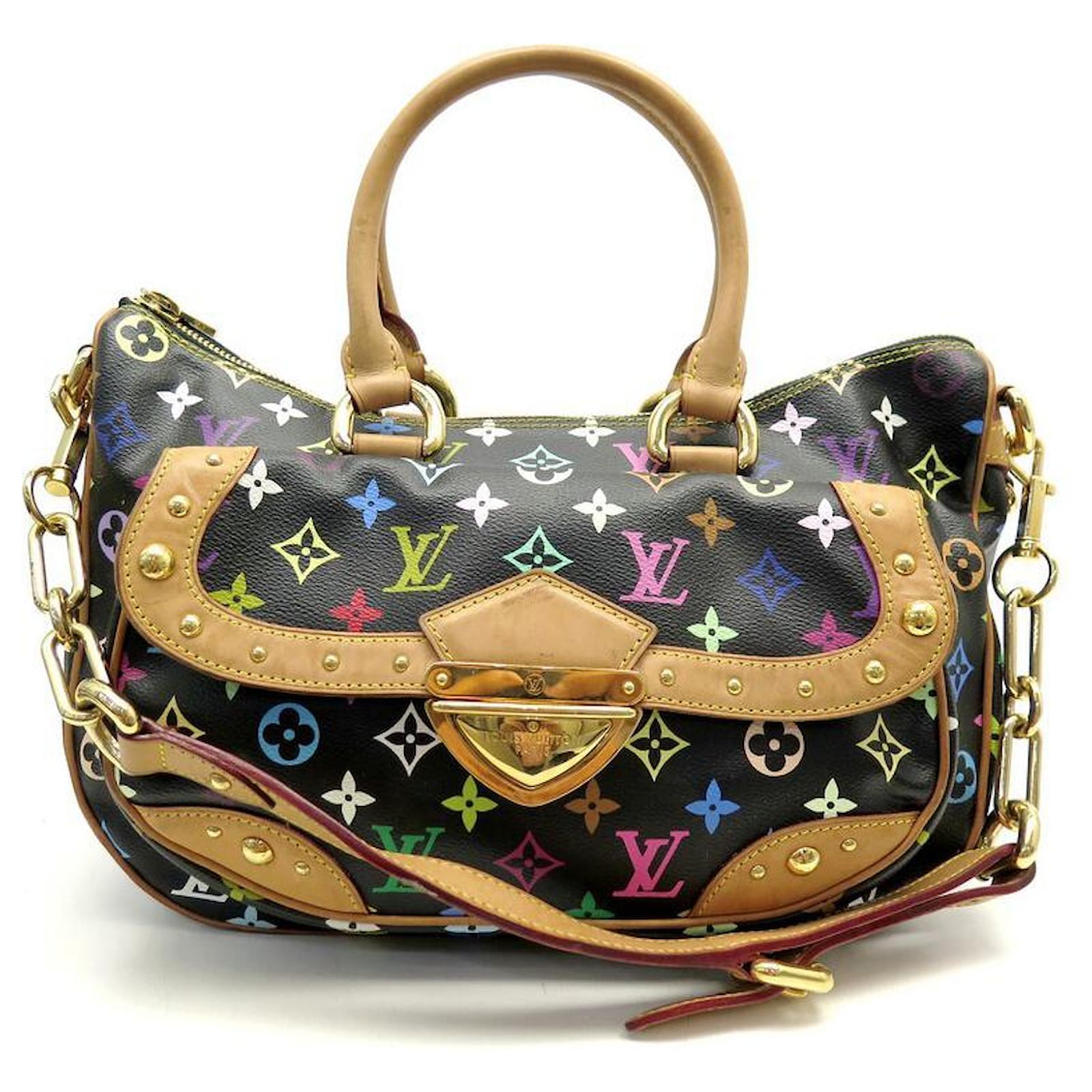 LOUIS VUITTON RITA M HANDBAG40126 IN MONOGRAM CANVAS MURAKAMI BLACK ...