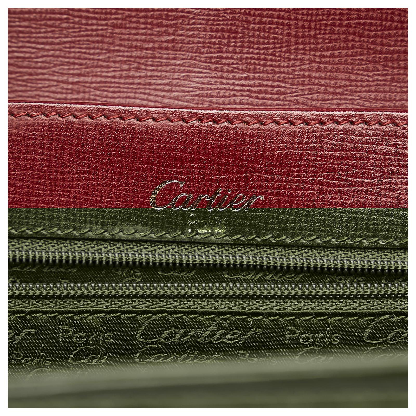 Cartier Red Must De Cartier Leather Crossbody Bag Dark red Pony-style ...