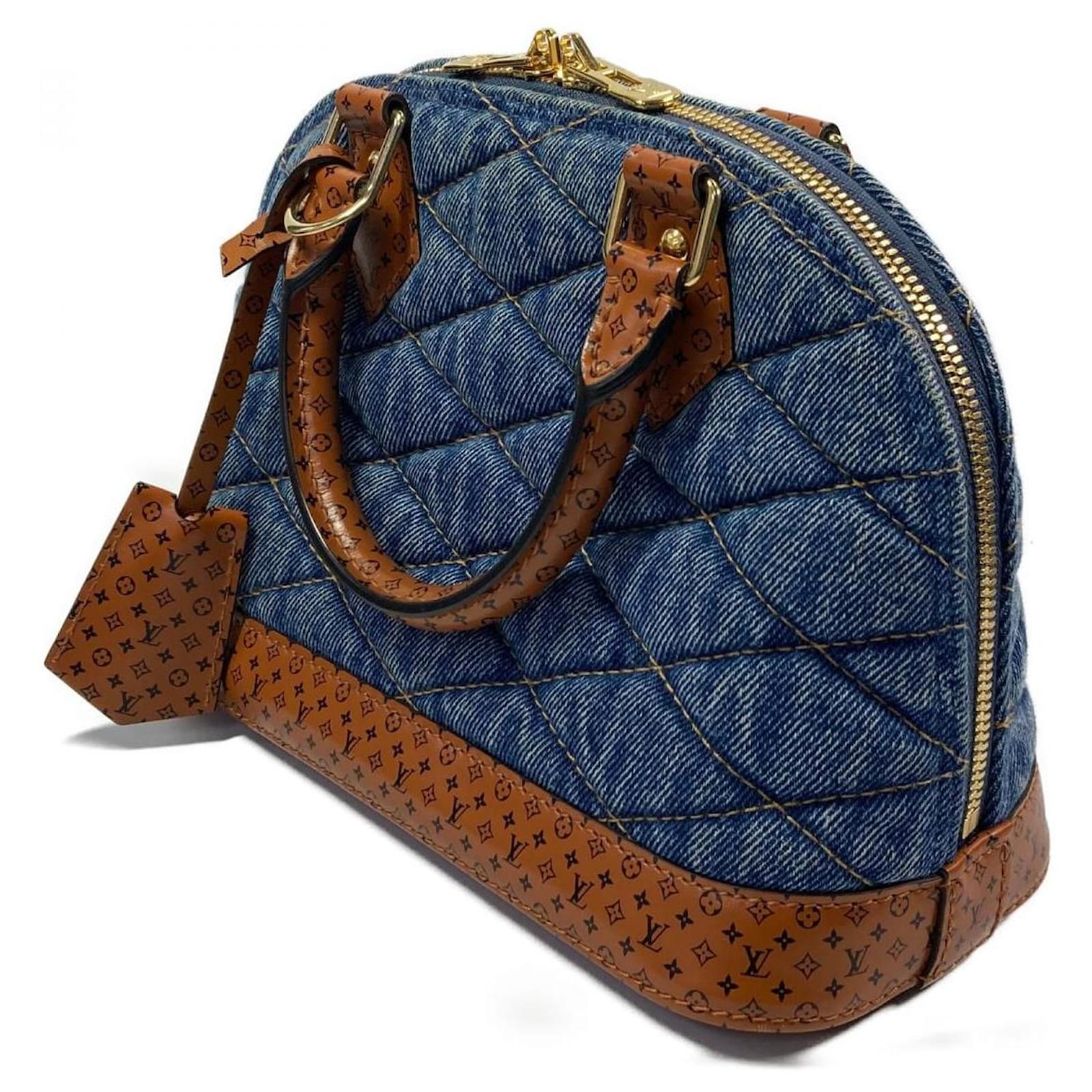 Louis Vuitton Reverse Monogrm Denim Malletage Alma BB Blue Metal ref ...