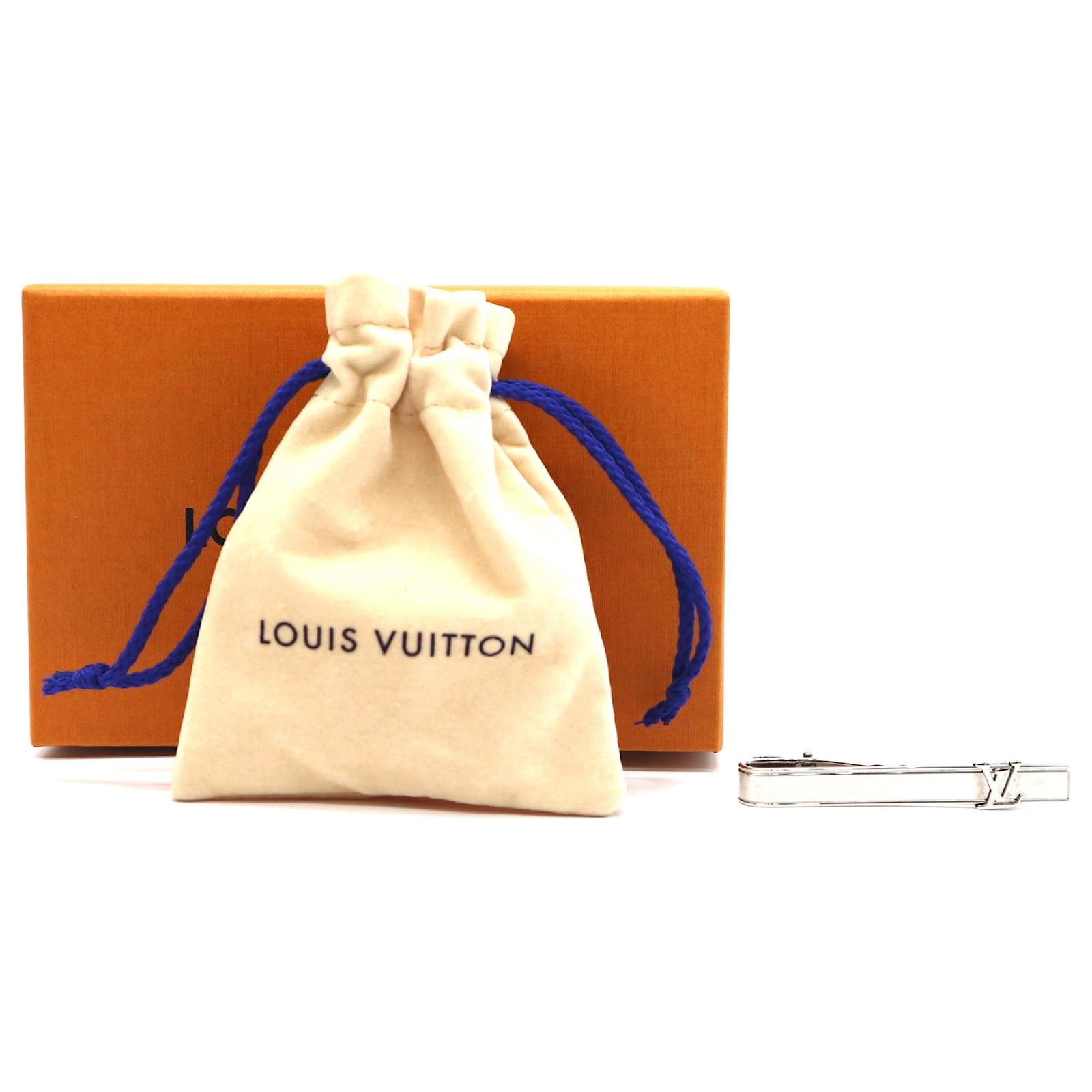 Louis Vuitton Louis Vuitto Silver Classic Lv Logo Tie Pin Clip Silvery ...