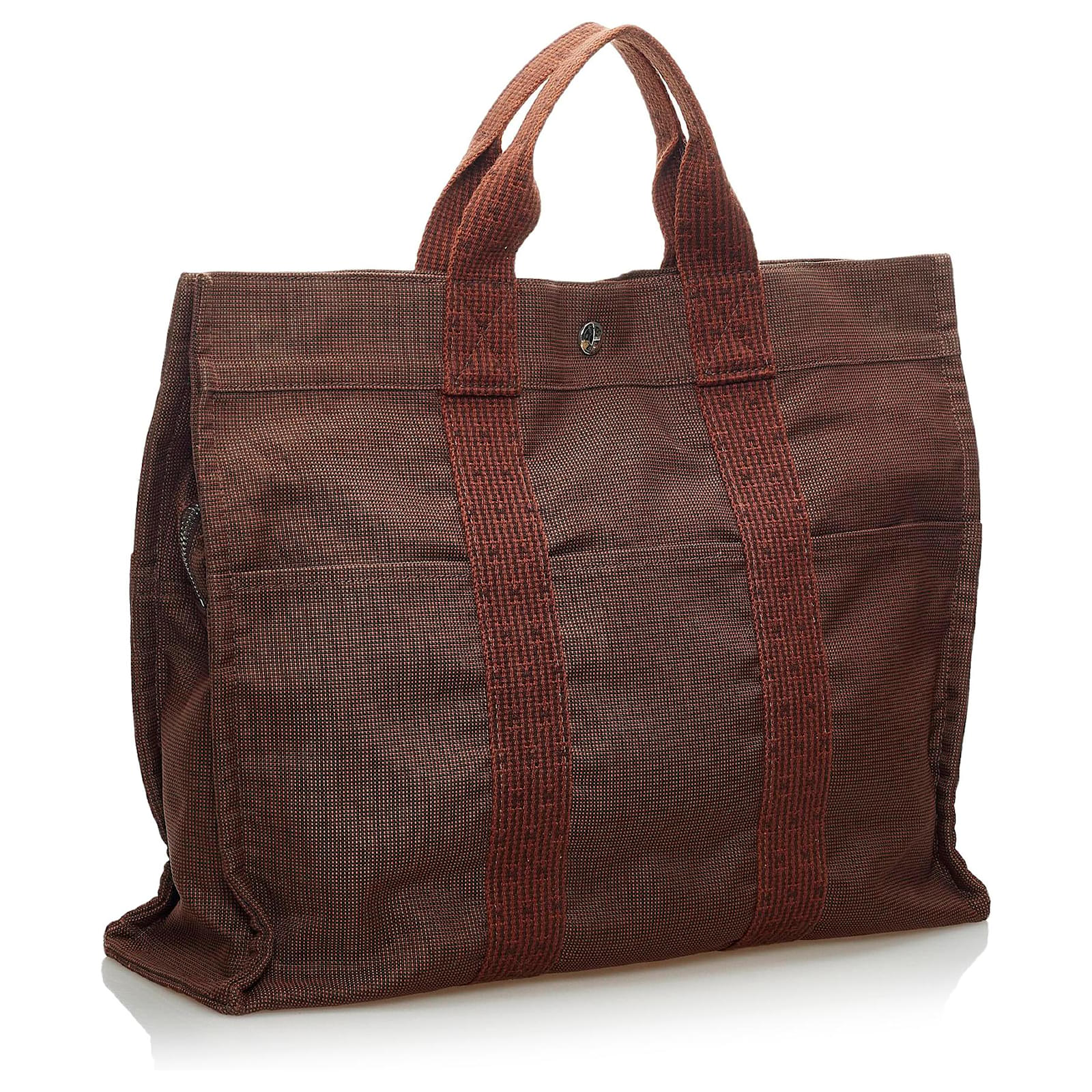 Hermès Hermes Brown Herline MM Tote Bag Cloth Cloth ref.612945 - Joli ...