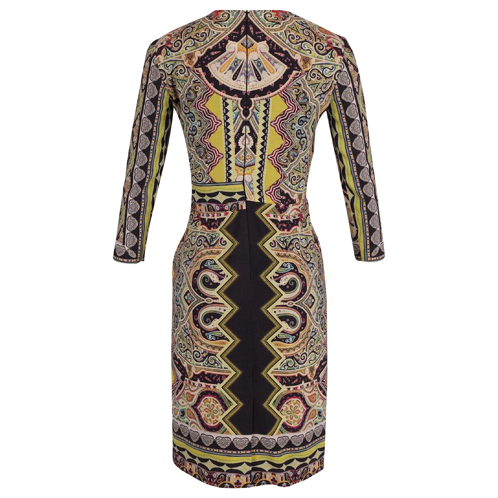 Etro Paisley Printed Sheath Dress in Multicolor Wool ref.613275 - Joli ...