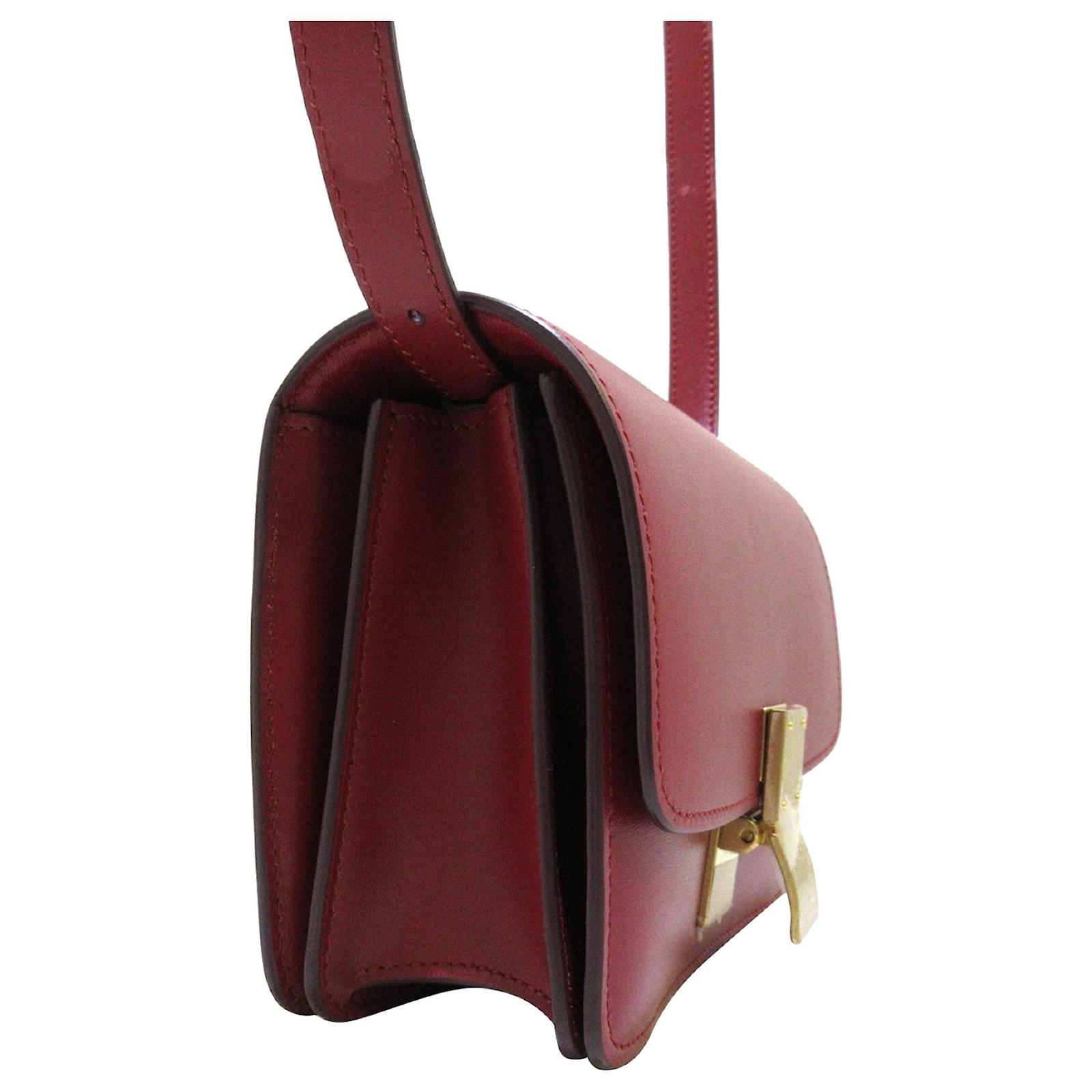 Céline Celine Red Classic Box Leather Pony-style calfskin ref.613778 ...