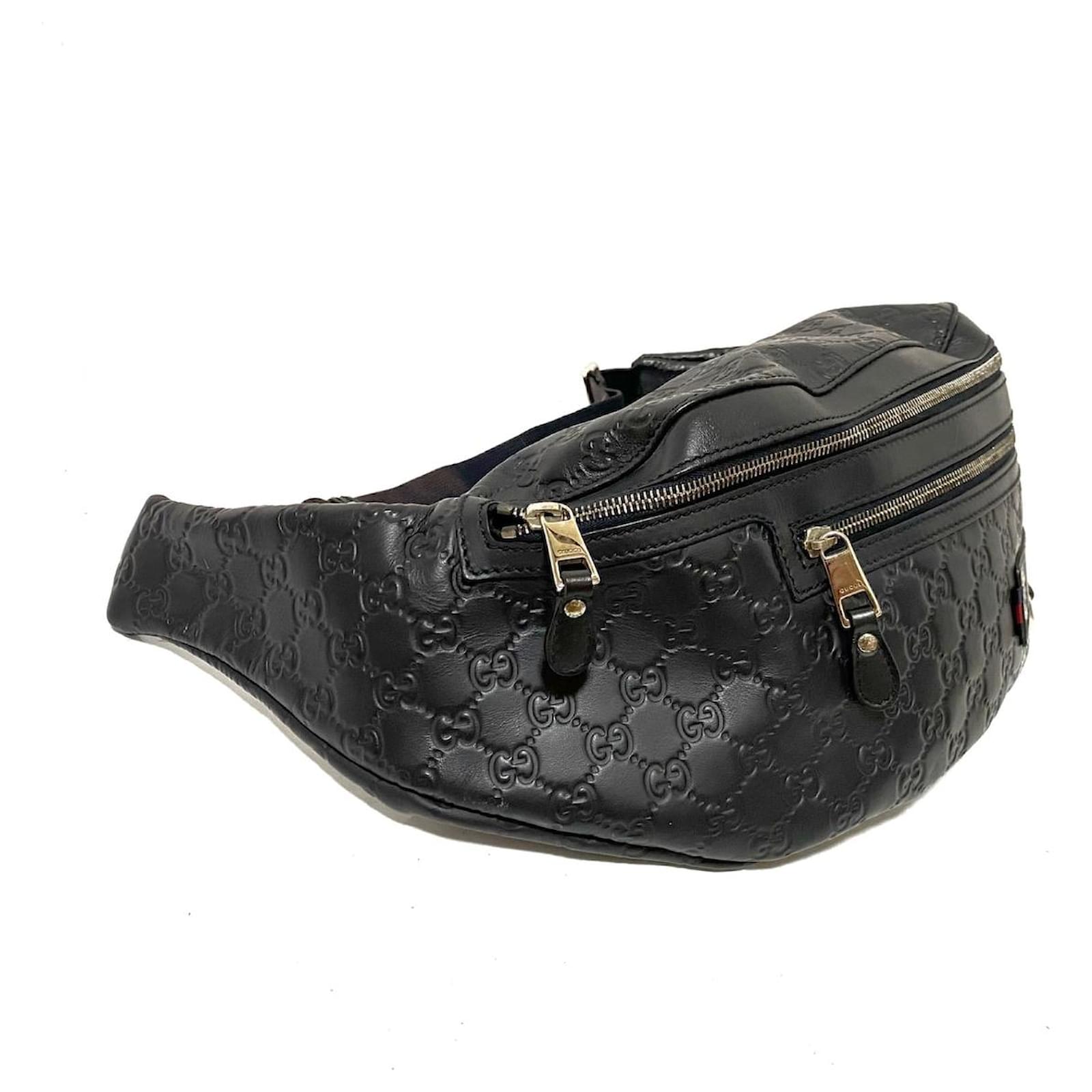 Gucci Shimmer Line Black Leather ref.614793 - Joli Closet