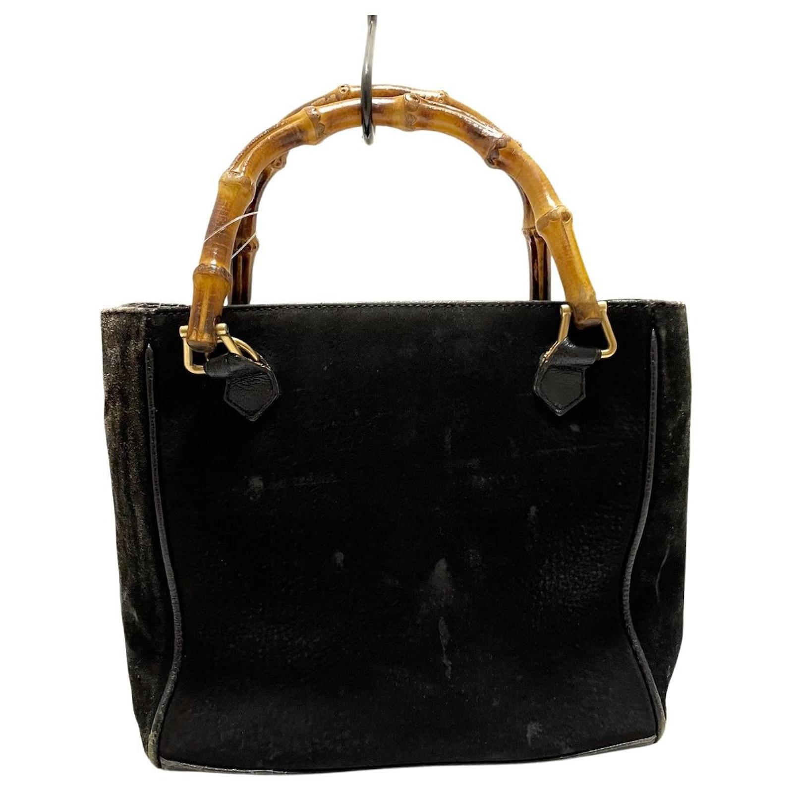 Gucci Bamboo Black Leather ref.614899 - Joli Closet