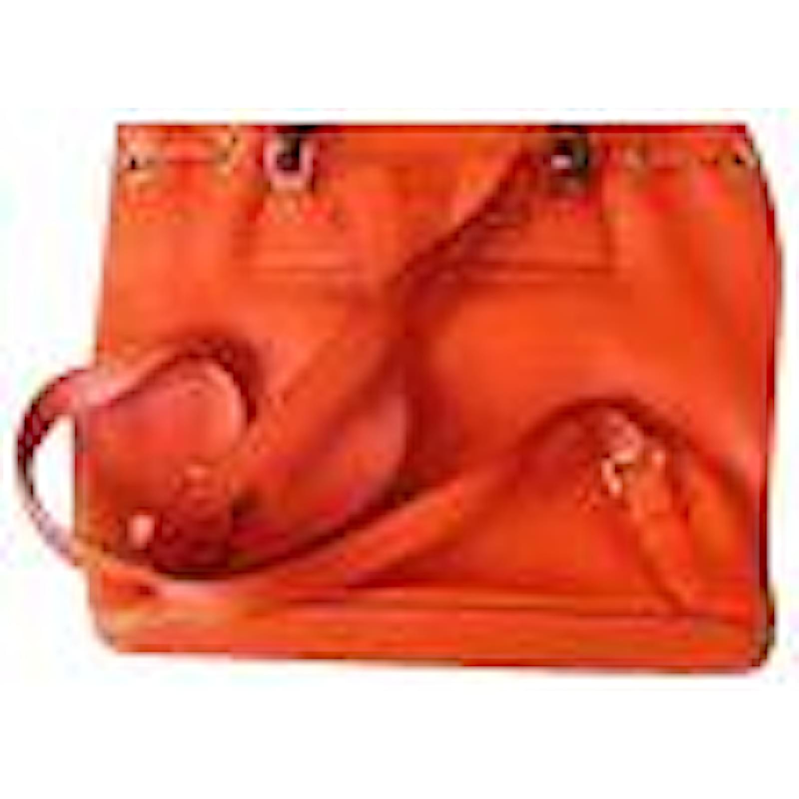Gucci Bamboo Handle Tassel Back Pack in Orange Leather ref.615353 ...