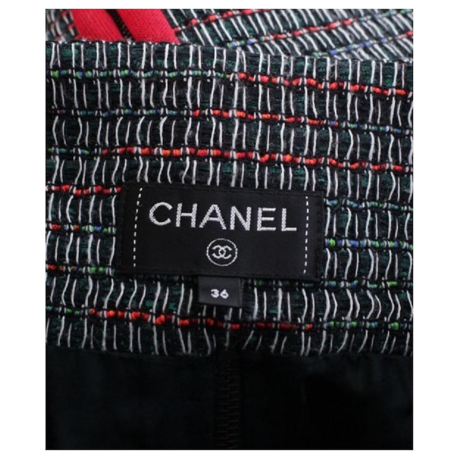 CHANEL Jupe mi-longue Chanel Femme Coton Nylon Acrylique ref.615544 ...