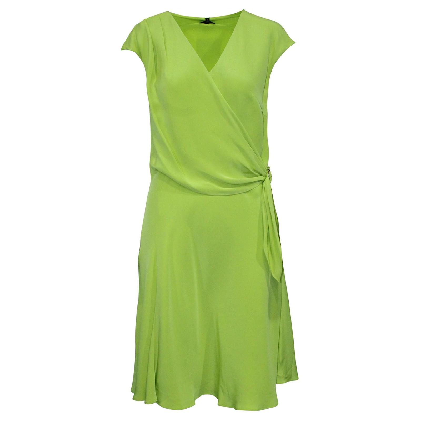 Escada Robe de cocktail vert fluo Soie ref.615869 - Joli Closet