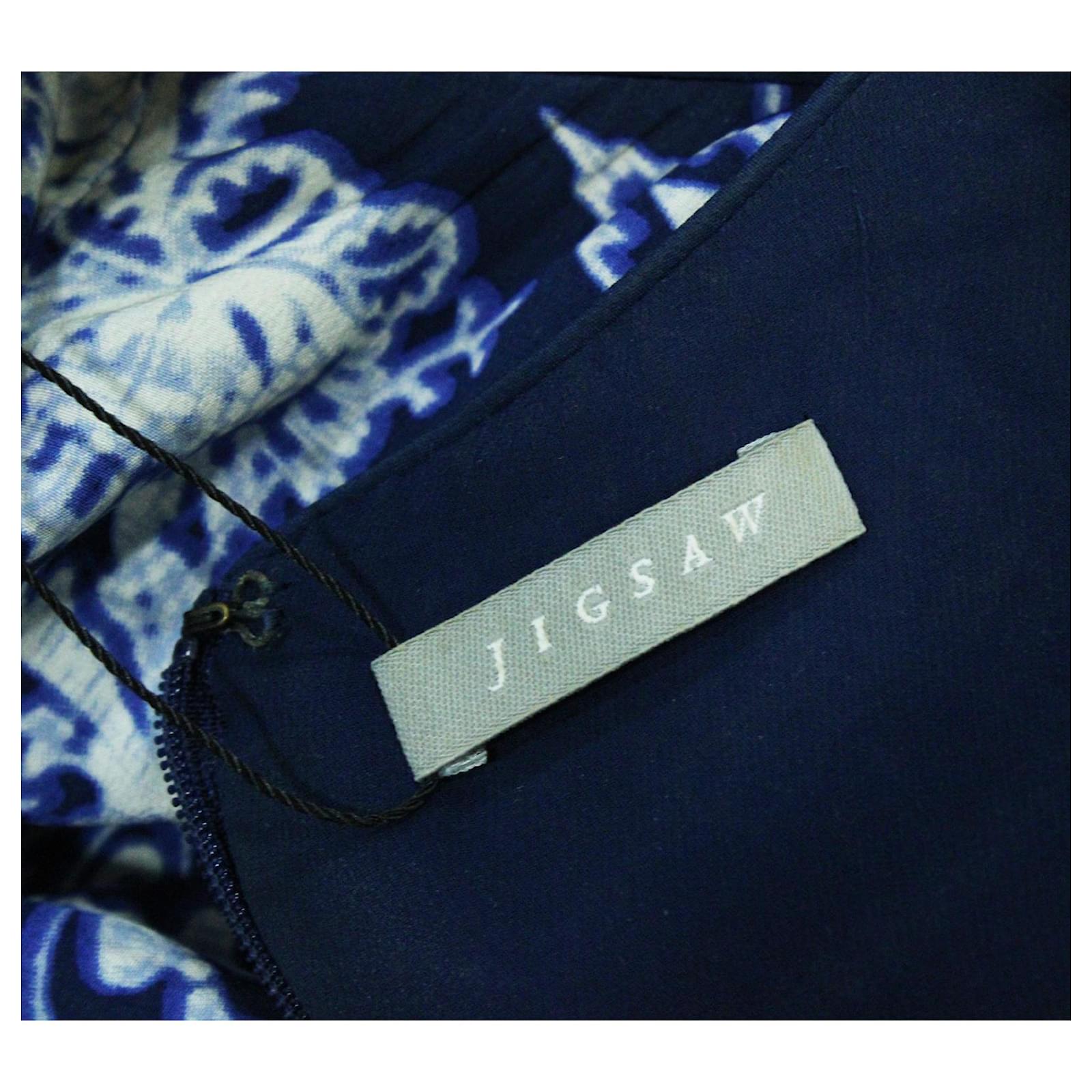 Jigsaw Robe imprimée bleue Soie ref.615875 - Joli Closet