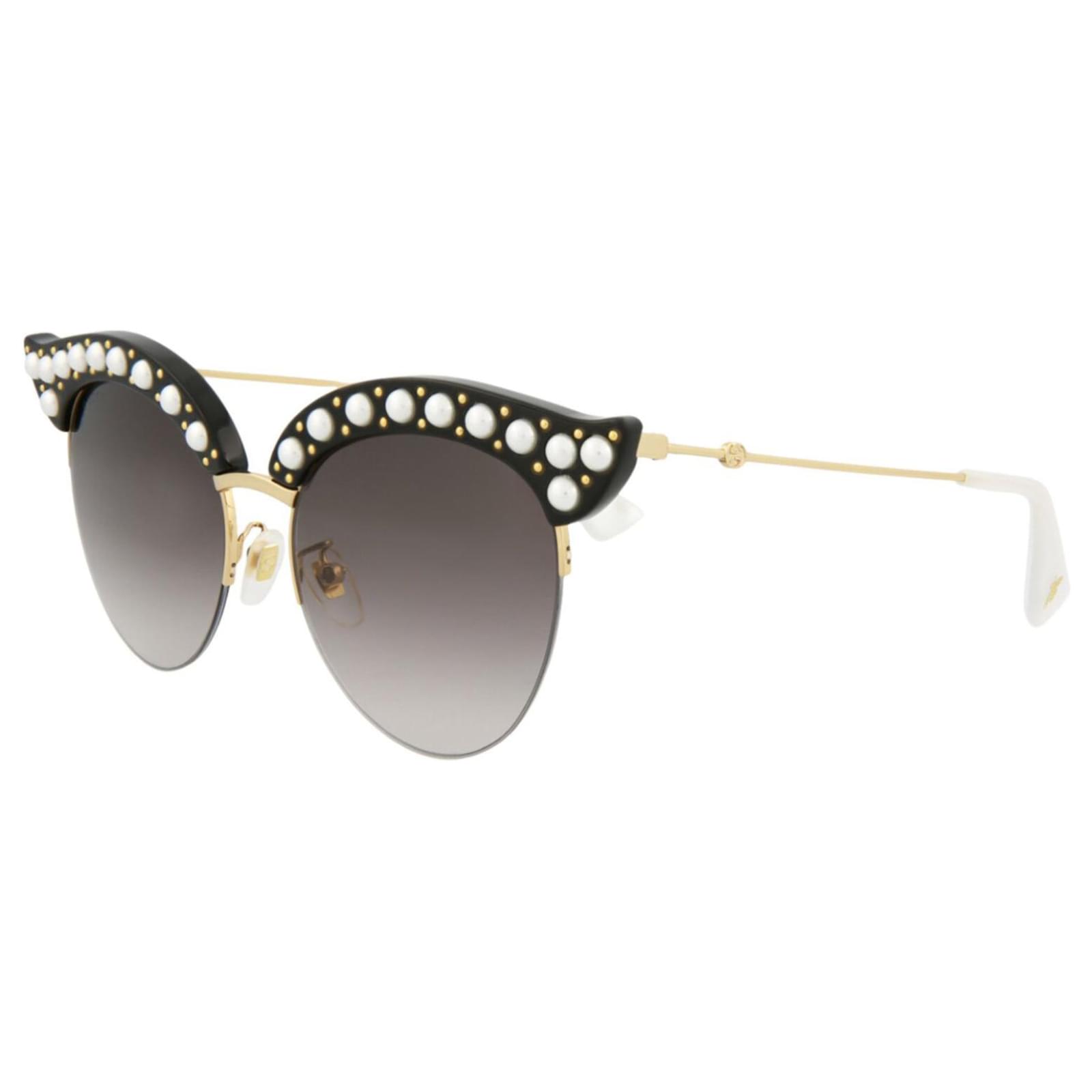 Gucci Cat Eye-Frame Acetate Sunglasses Black ref.617300 - Joli Closet