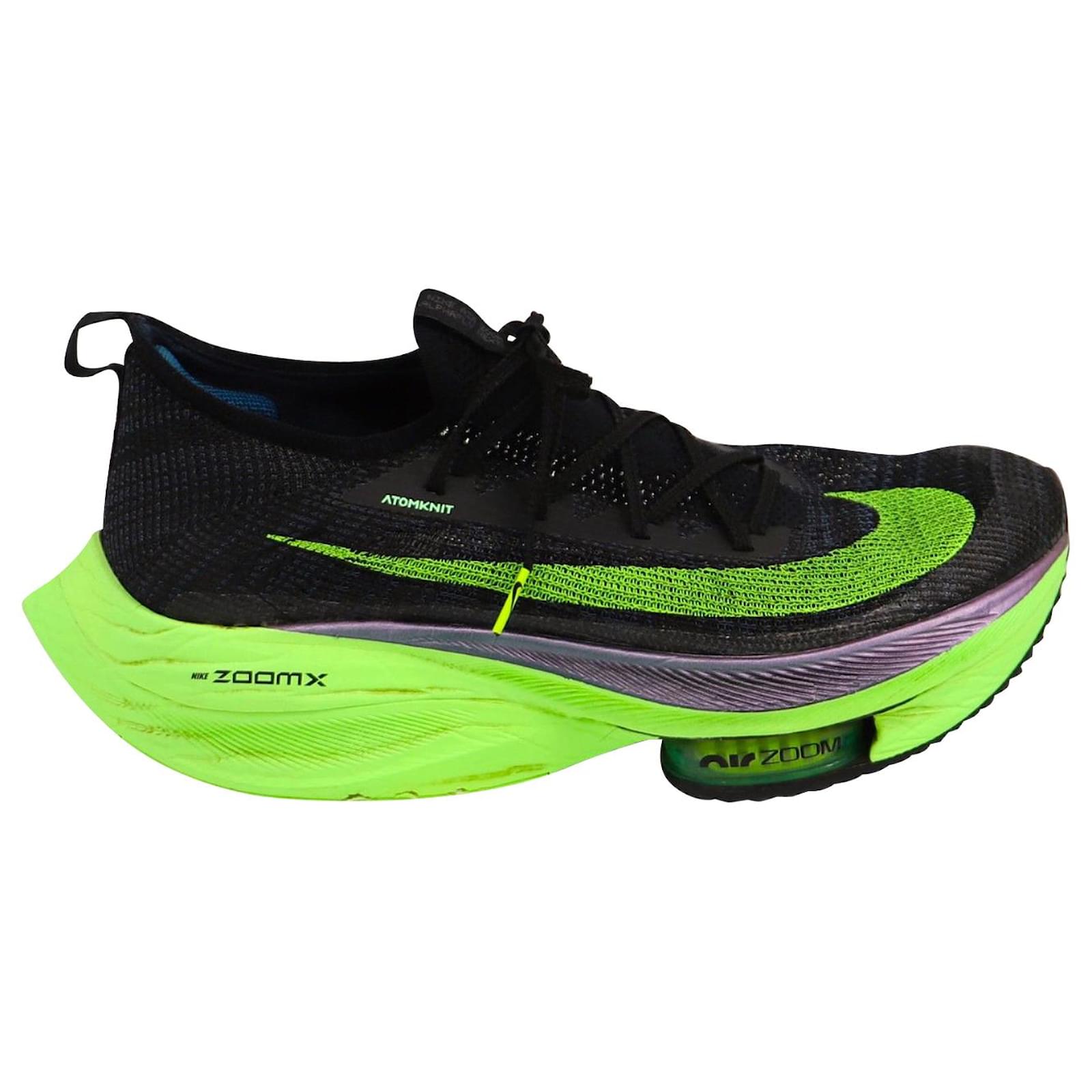 Nike Air Zoom Alphafly NEXT% in Black/Neon Mesh Polyester ref.617563 ...